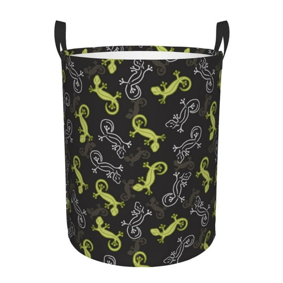 Laundry Basket, Cartoon Cute Lizard Gecko_A Waterproof Laundry Hamper ...