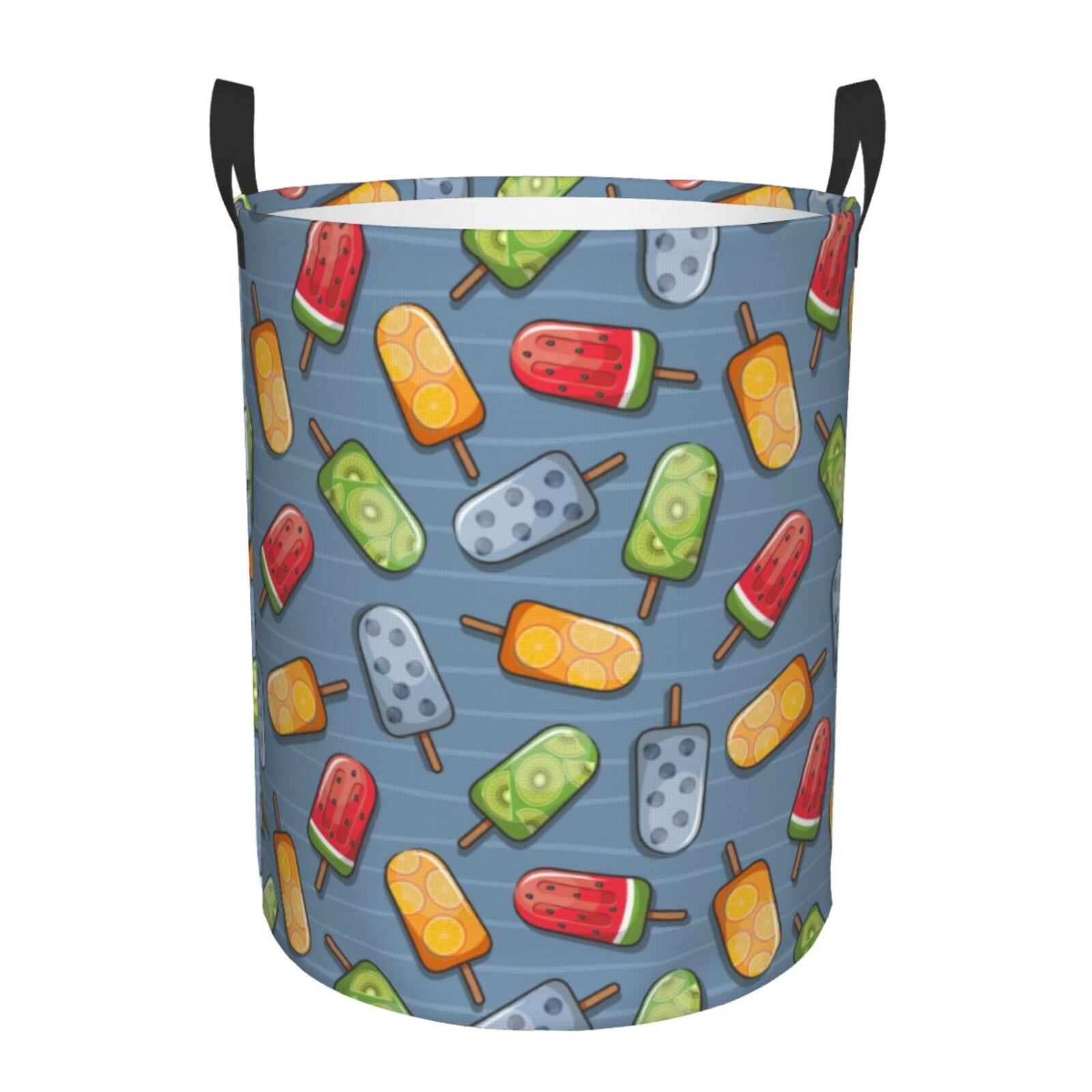 Laundry Basket, Cartoon Fruit Popsicle Print Waterproof Laundry Hamper ...