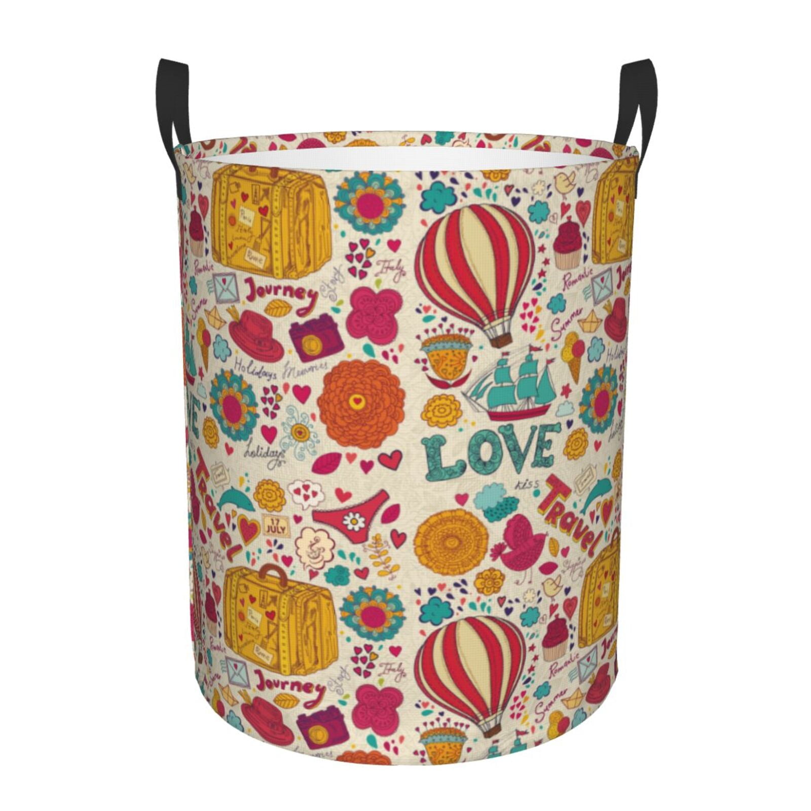 Laundry Basket, Cartoon Hot Air Balloon Waterproof Laundry Hamper With ...