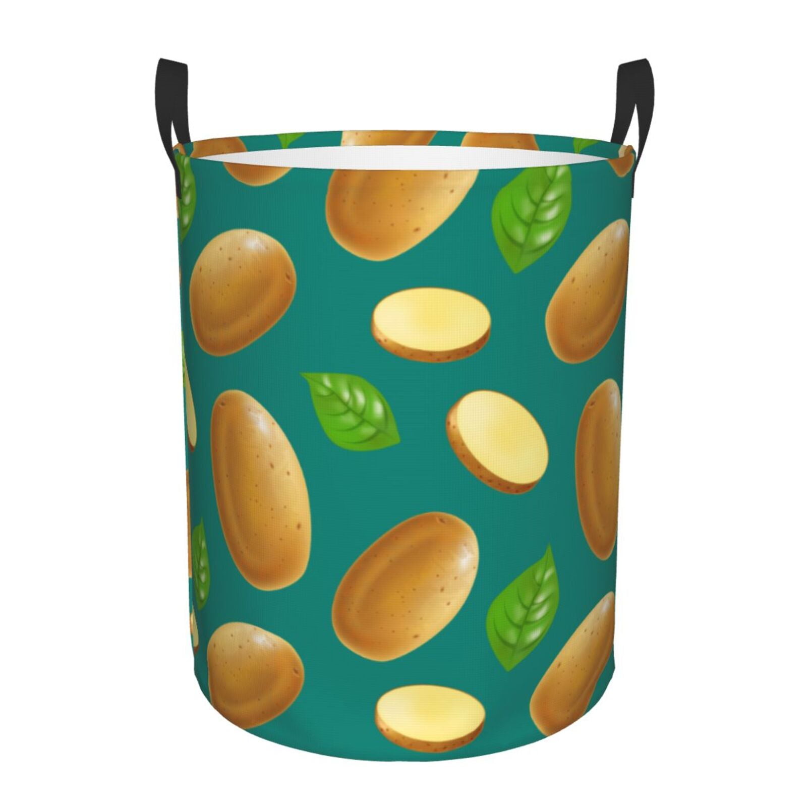 Laundry Basket, Cartoon Potato Leaf Waterproof Laundry Hamper With ...