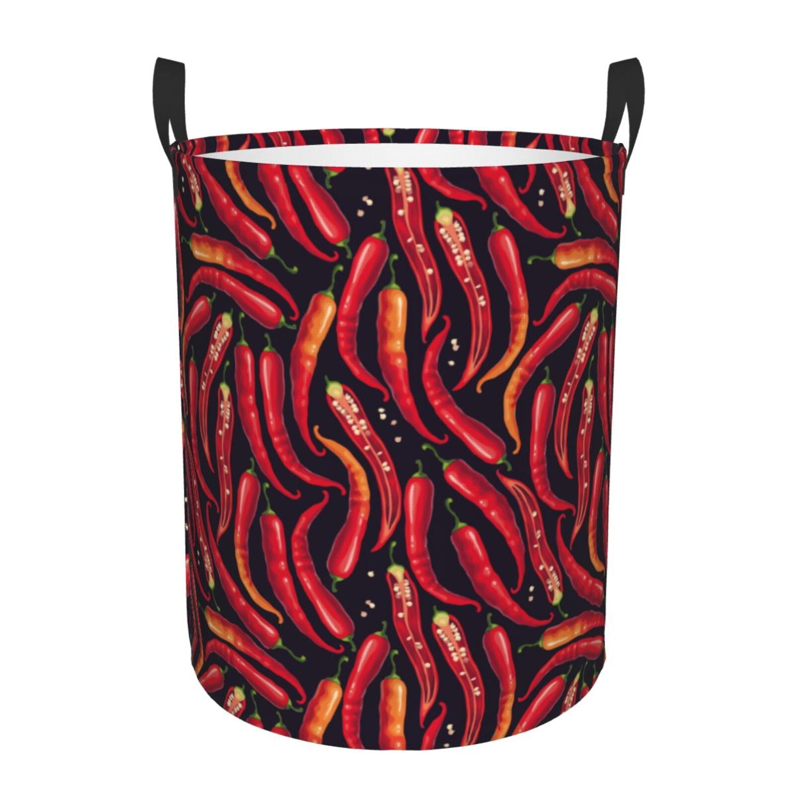 Laundry Basket, Chili Pepper Funny Waterproof Laundry Hamper With ...