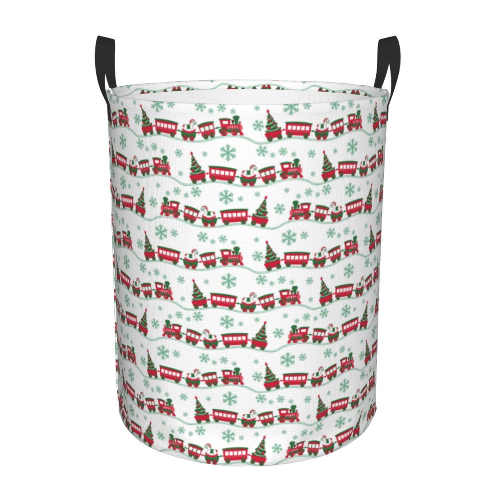 Laundry Basket, Christmas Train Laundry Hamper Waterproof Laundry Bag ...
