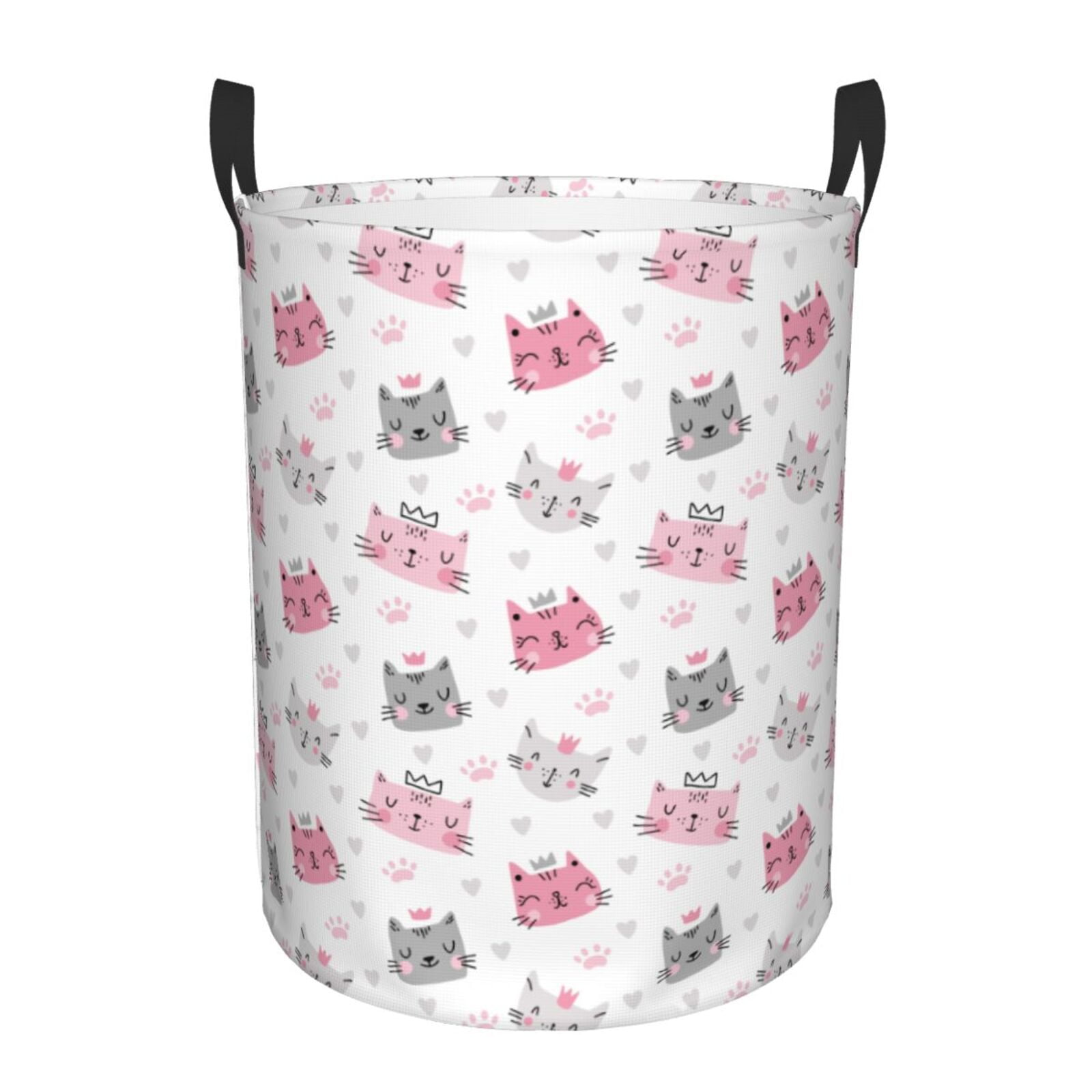 Laundry Basket, Classic Cartoon Cute Cat Face Waterproof Laundry Hamper ...