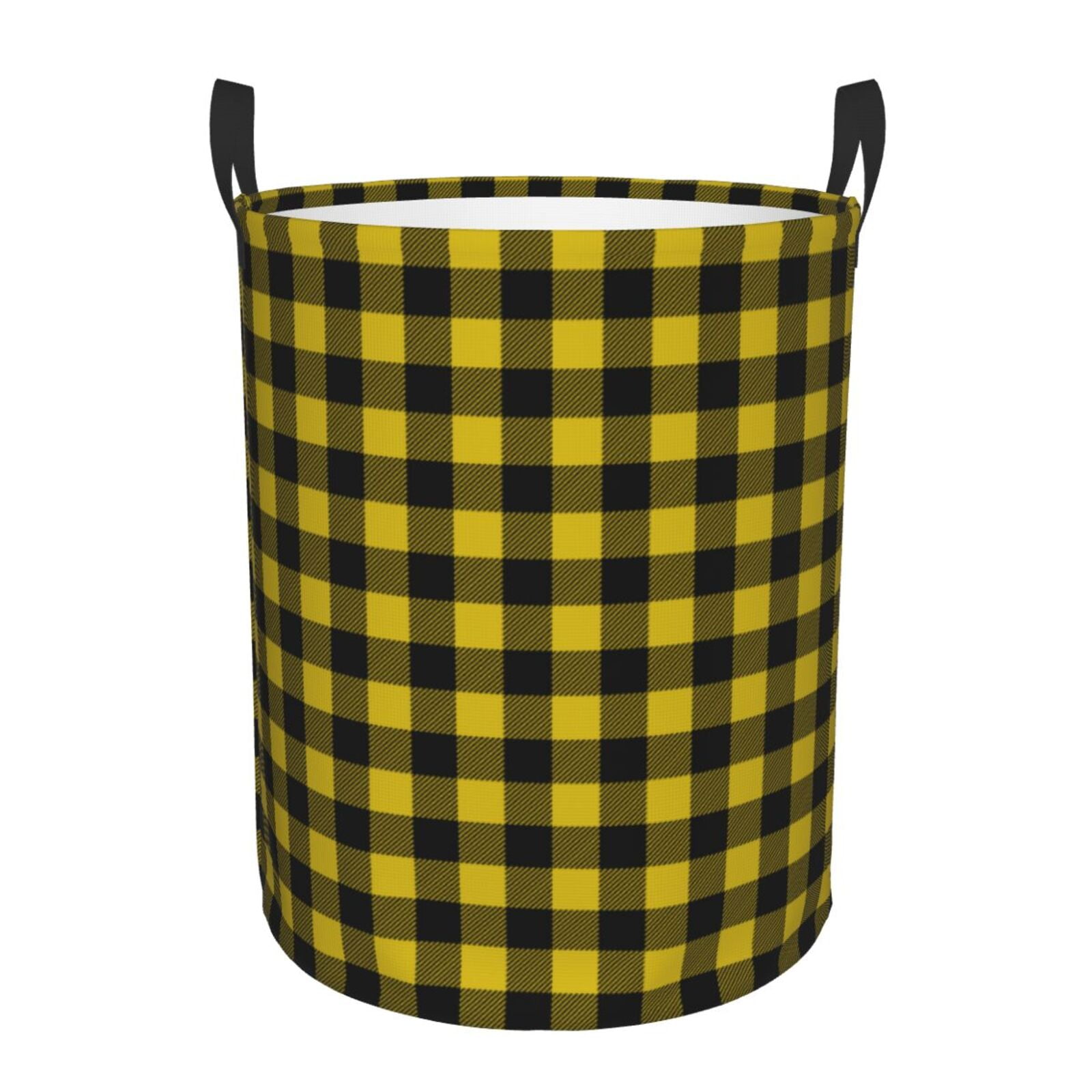 Laundry Basket, Classic Yellow Buffalo Plaid Waterproof Laundry Hamper ...