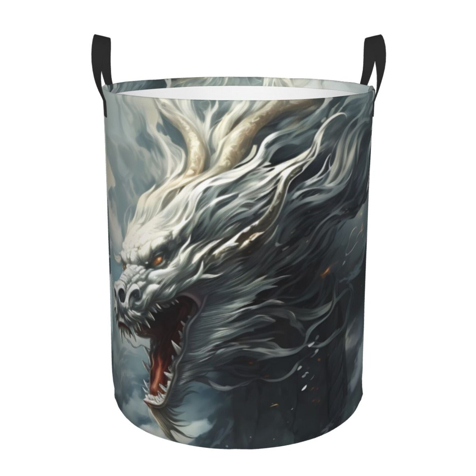 Laundry Basket, Cloud White Dragon Laundry Hamper Waterproof Laundry ...