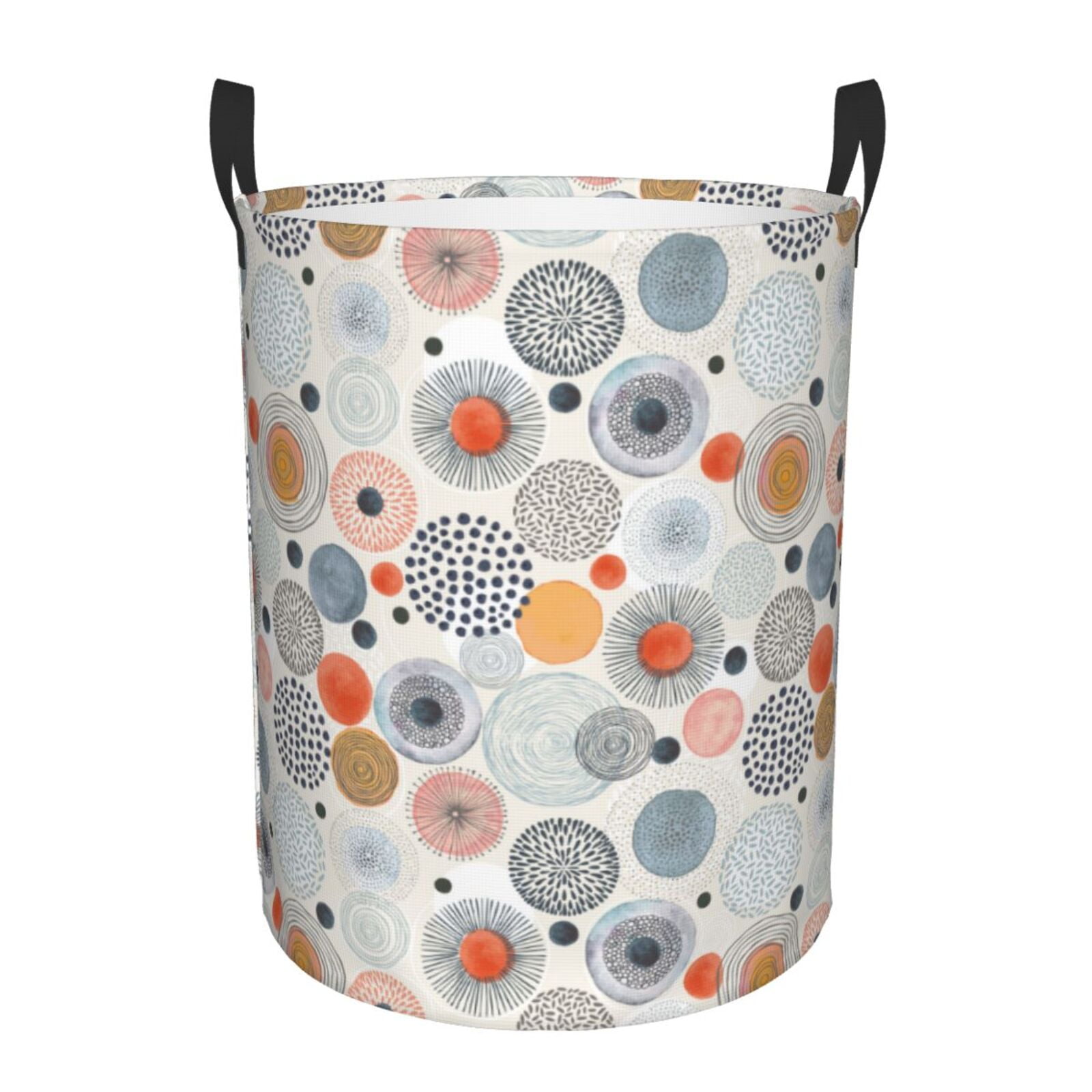 Laundry Basket, Colorful Circles Print Waterproof Laundry Hamper With ...