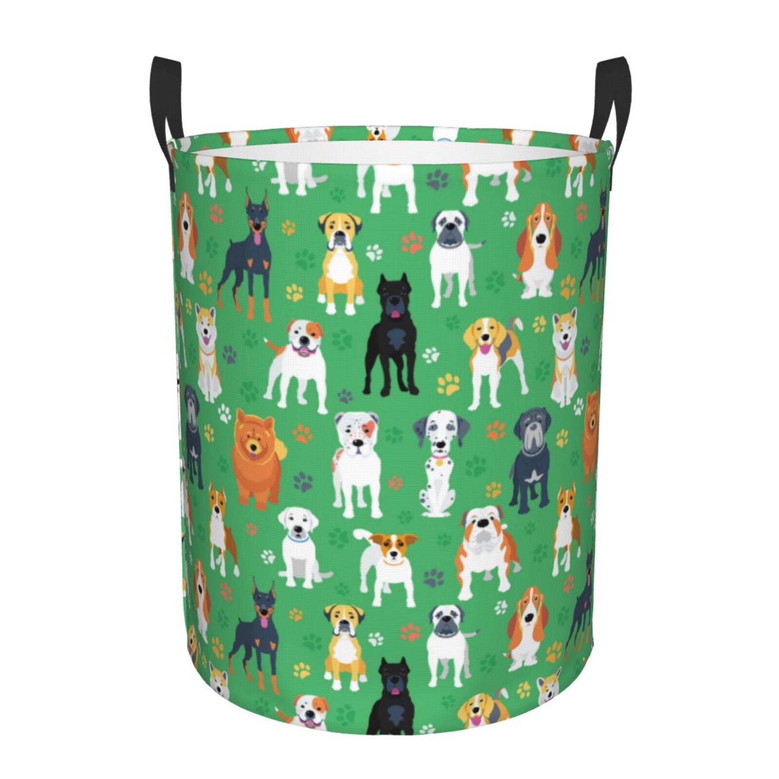 Laundry Basket, Colorful Dog Puppy Waterproof Laundry Hamper With ...