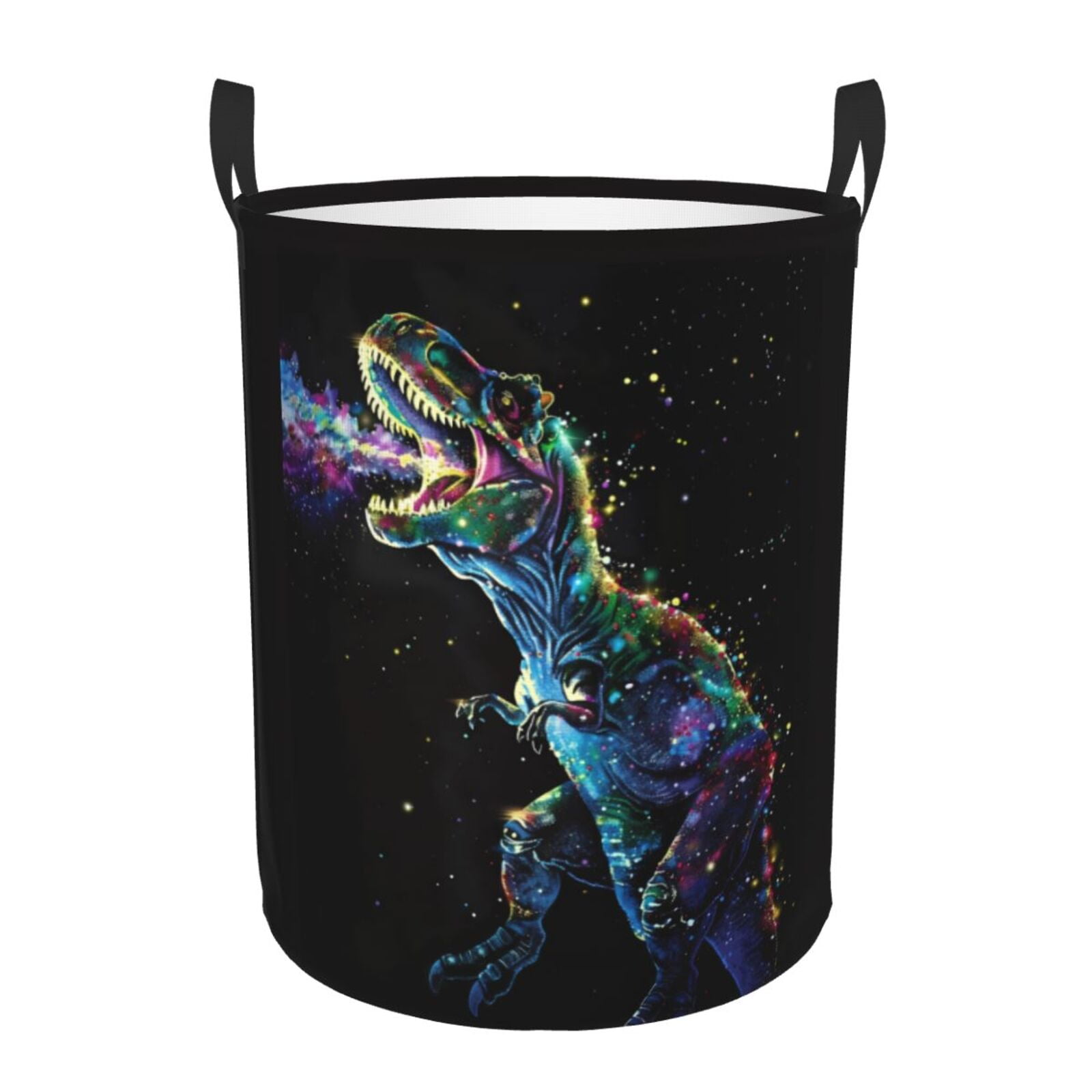Laundry Basket, Colorful Flames Dinosaur Waterproof Laundry Hamper With ...
