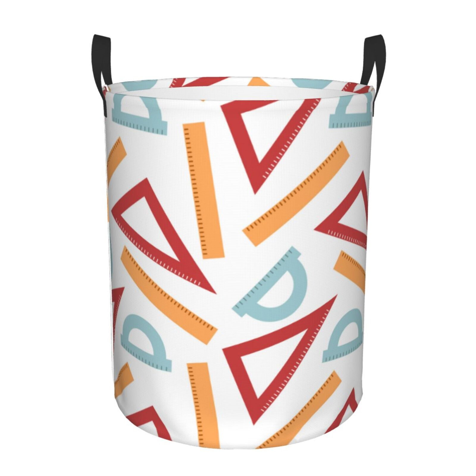 Laundry Basket, Colorful Math Ruler Print Waterproof Laundry Hamper ...
