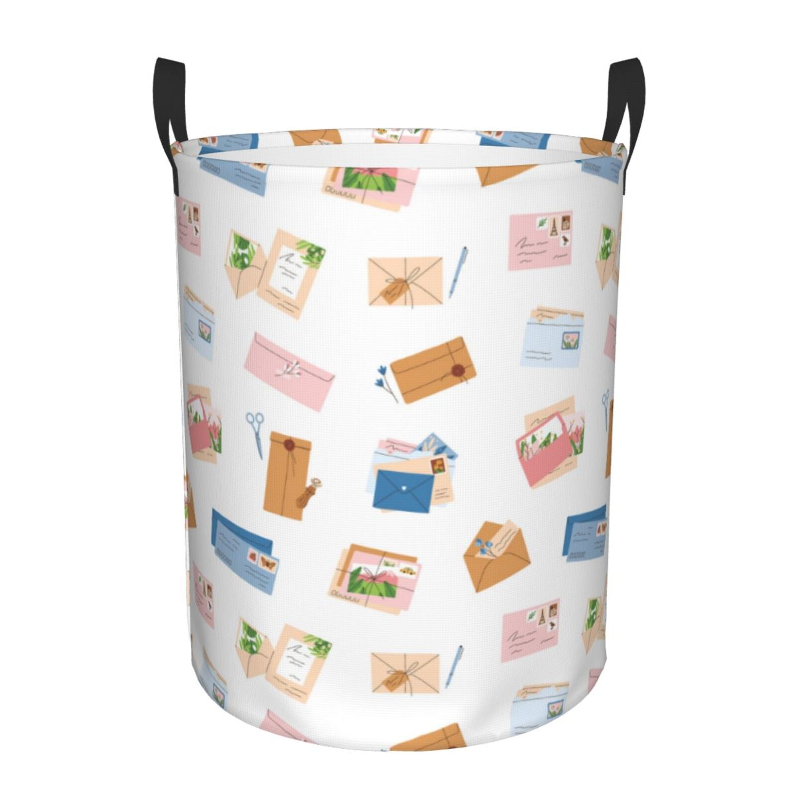 Laundry Basket, Colors Envelope Pattern Waterproof Laundry Hamper With ...