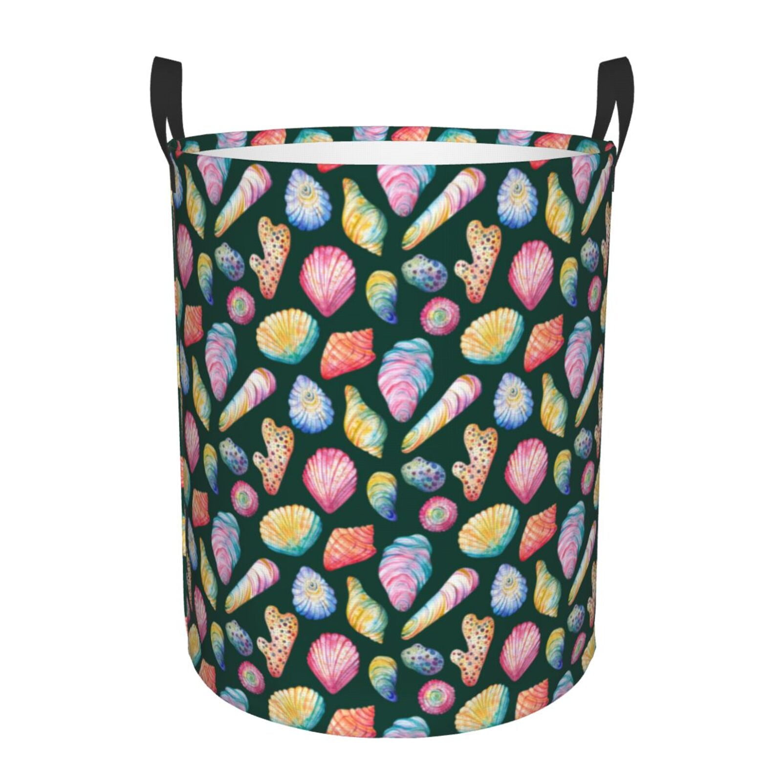 Laundry Basket, Colourful Conch Shell Waterproof Laundry Hamper With ...