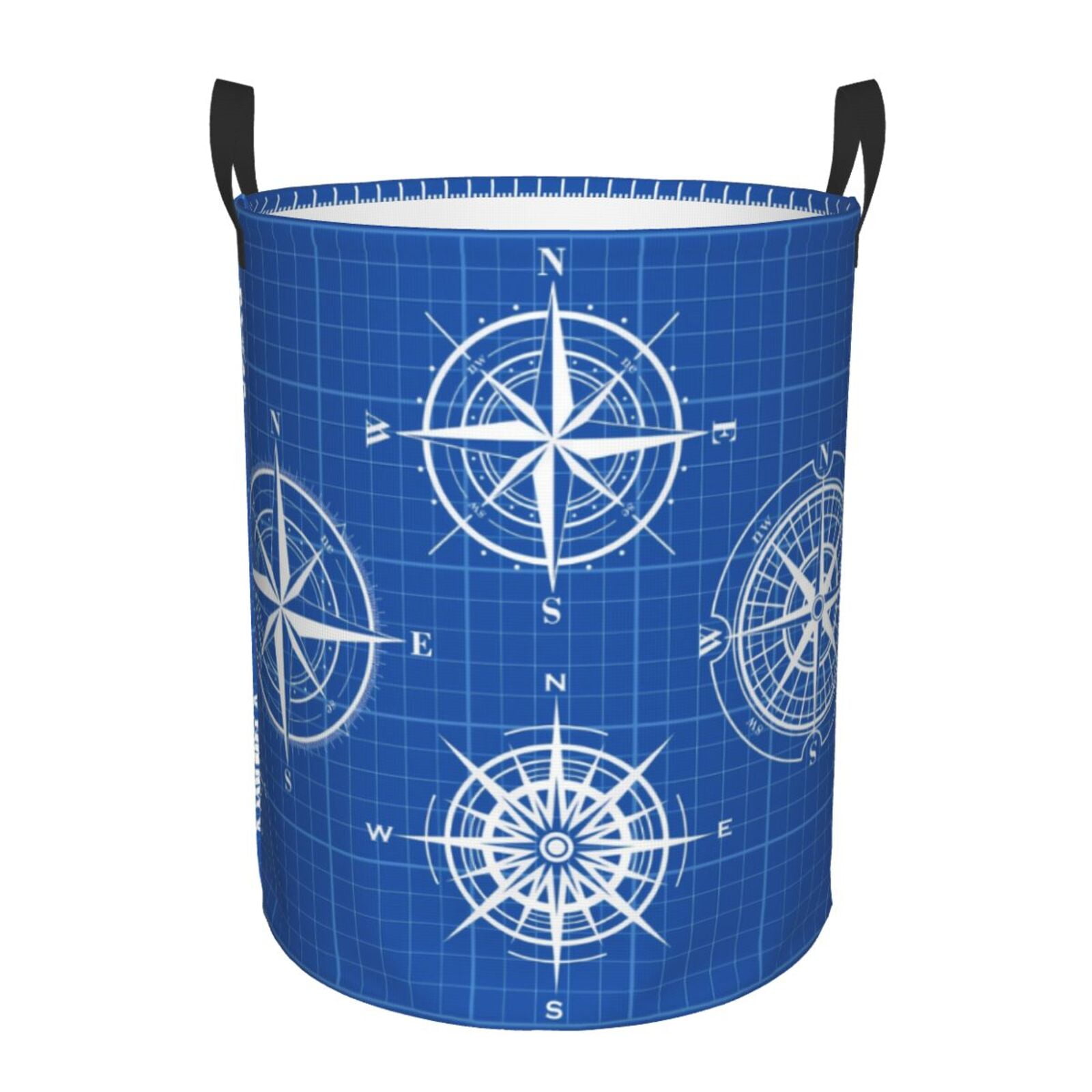 Laundry Basket, Compass Waterproof Laundry Hamper With Padded Handles ...