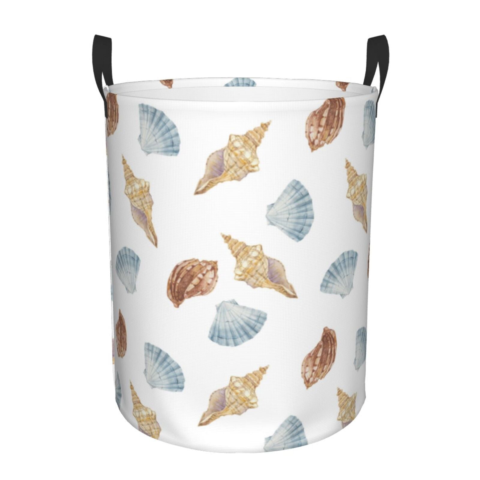 Laundry Basket, Conch Scallop Waterproof Laundry Hamper With Padded ...