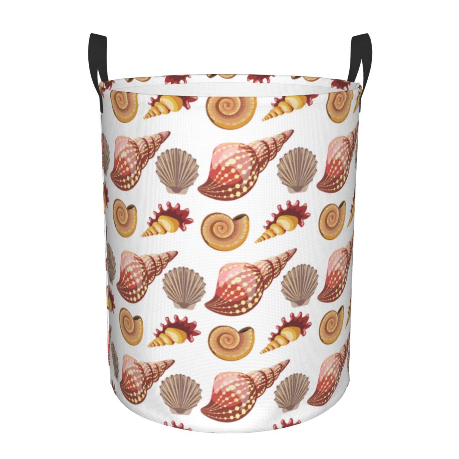 Laundry Basket, Conch Shells Print No.9043 Waterproof Laundry Hamper ...