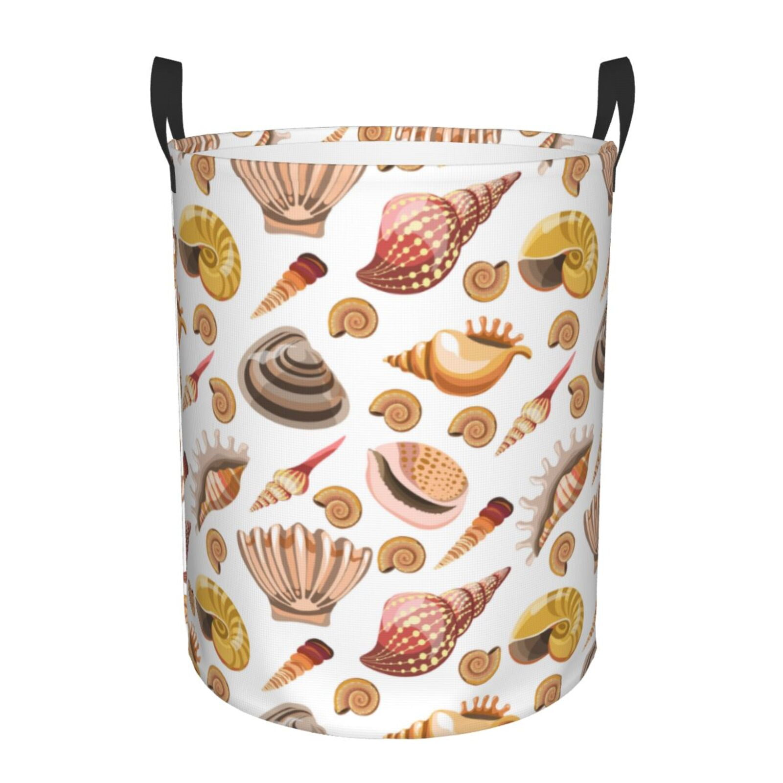 Laundry Basket, Conch Shells Print No.9045 Waterproof Laundry Hamper ...