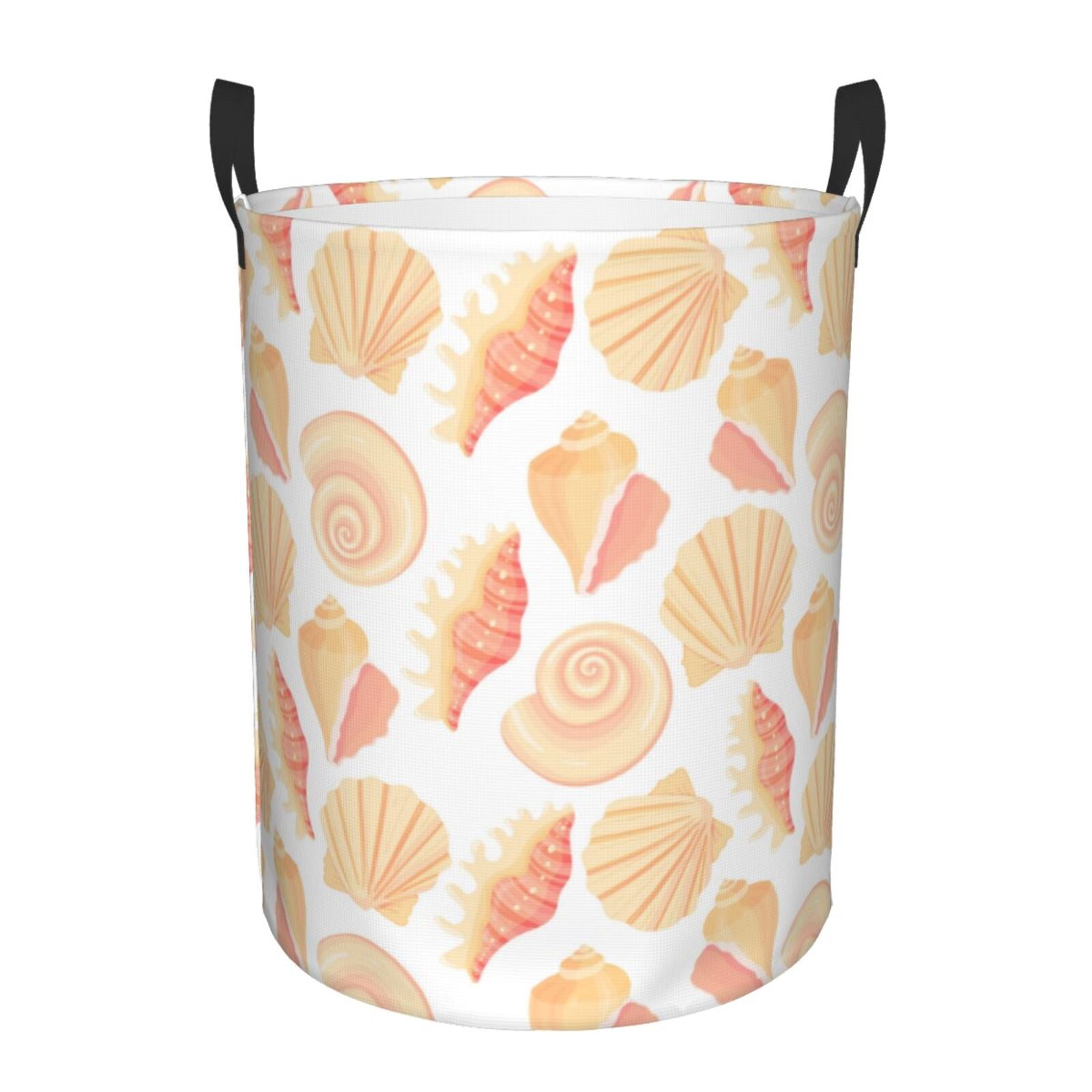 Laundry Basket, Conch Shells Print No.9050 Waterproof Laundry Hamper ...