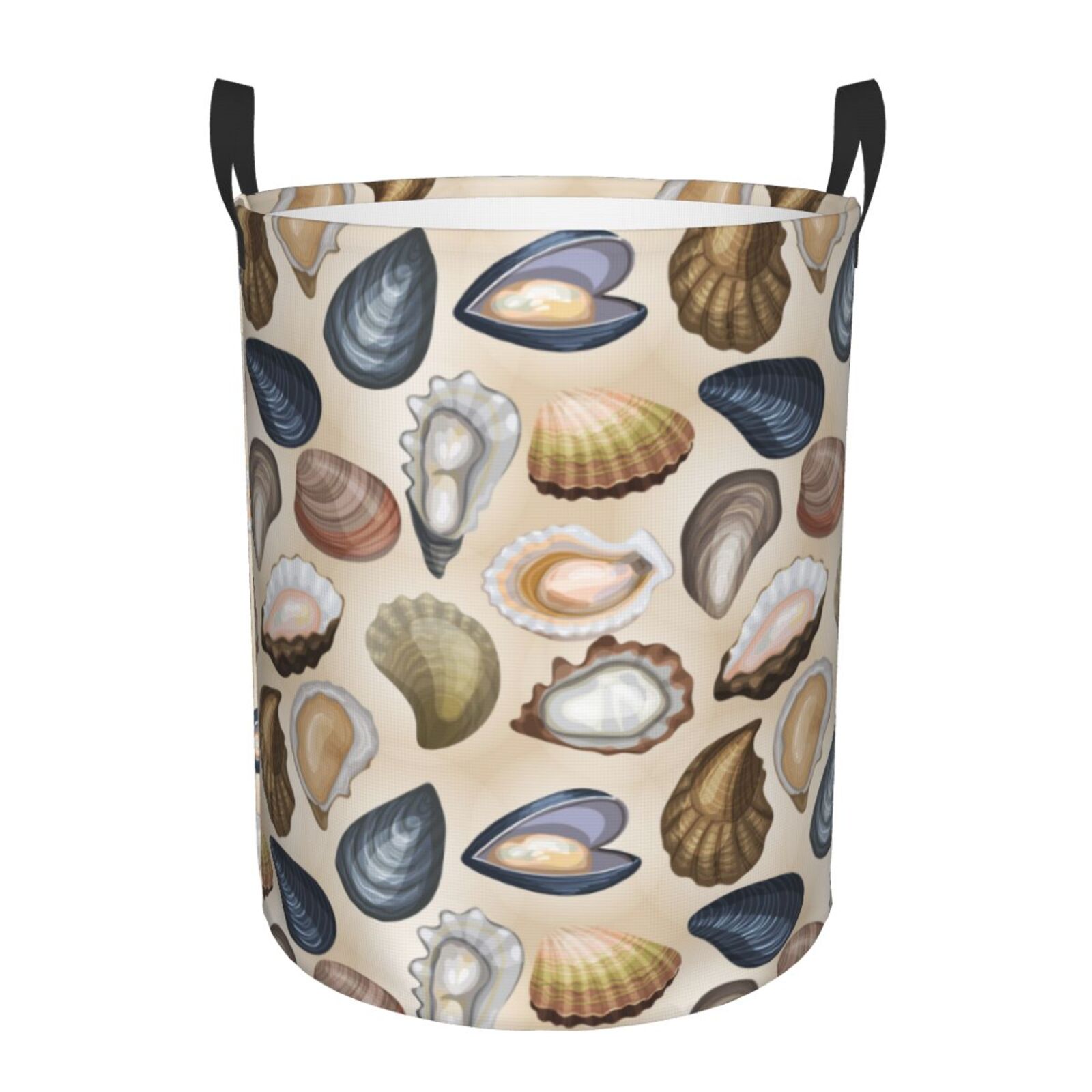 Laundry Basket, Conch Shells Print No.9069 Waterproof Laundry Hamper ...