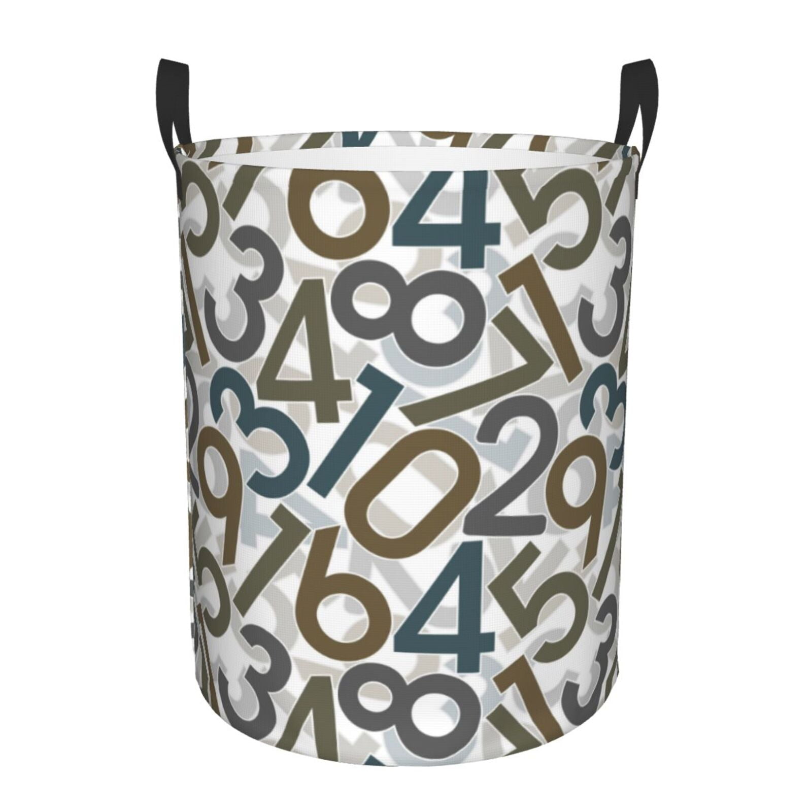 Laundry Basket, Cool Math Print Waterproof Laundry Hamper With Handles ...