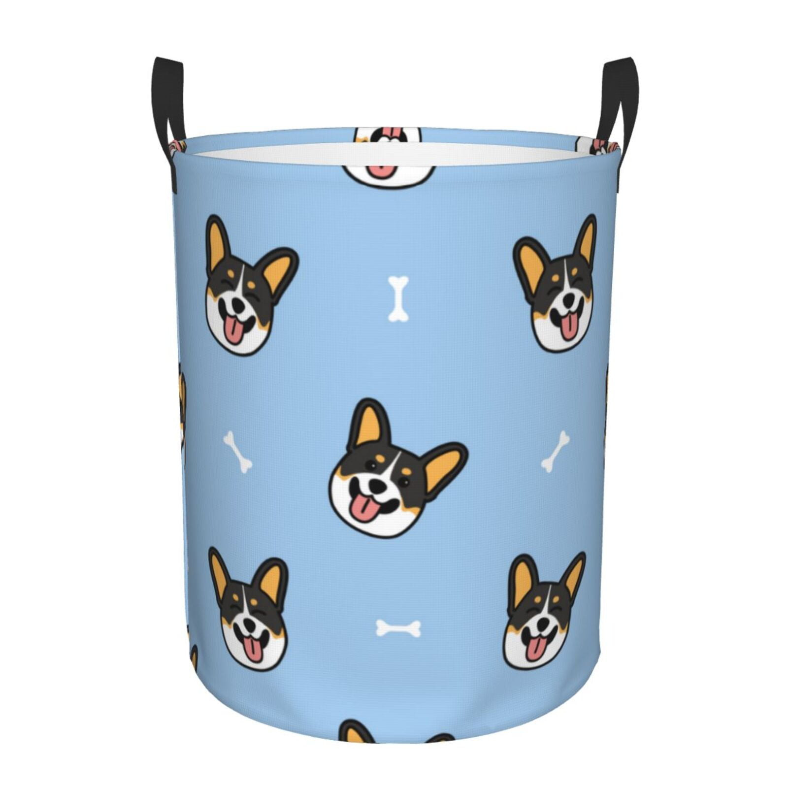 Laundry Basket, Corgi Dog Waterproof Laundry Hamper With Padded Handles ...