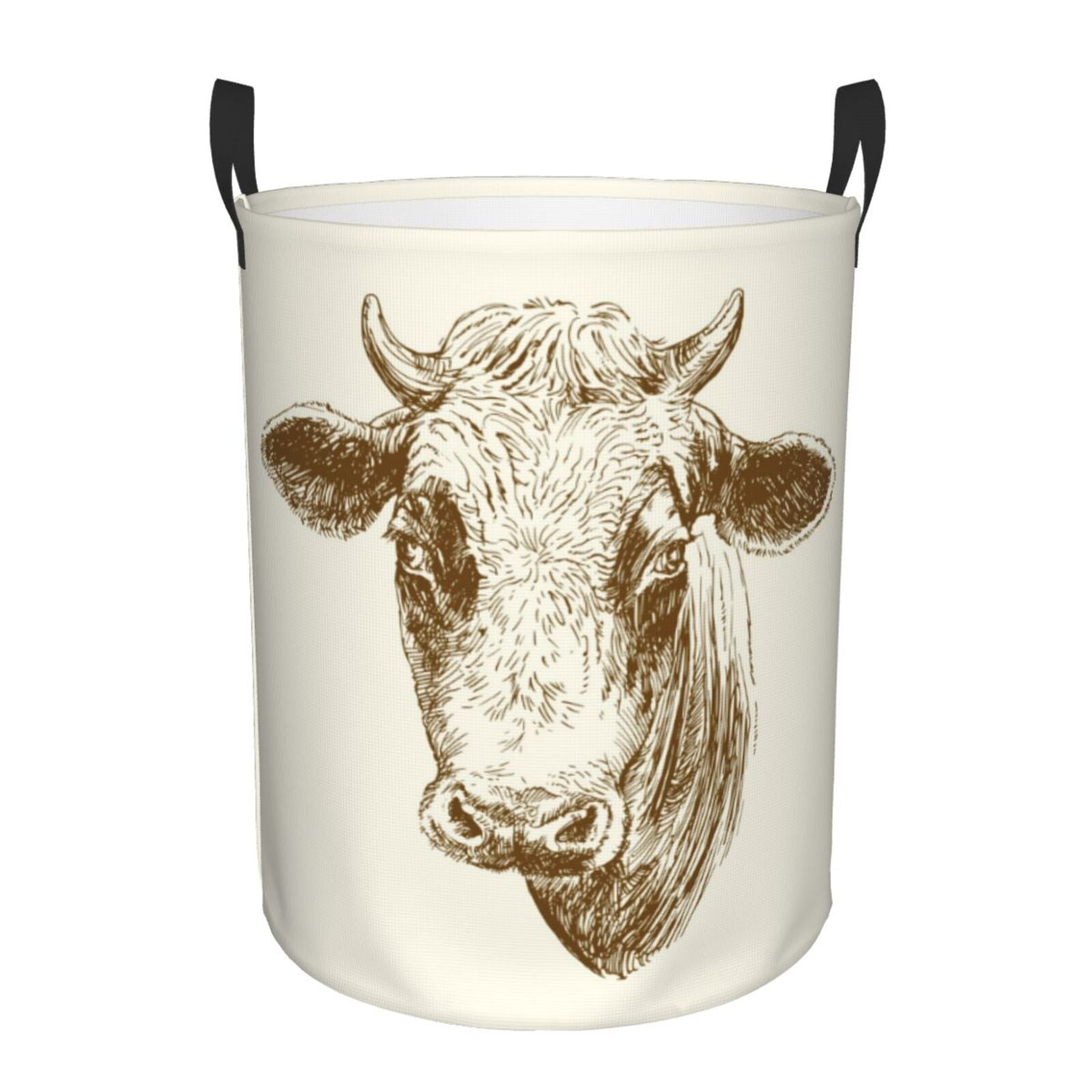 Laundry Basket - Cow Waterproof Laundry Hamper with Handles, Easy ...