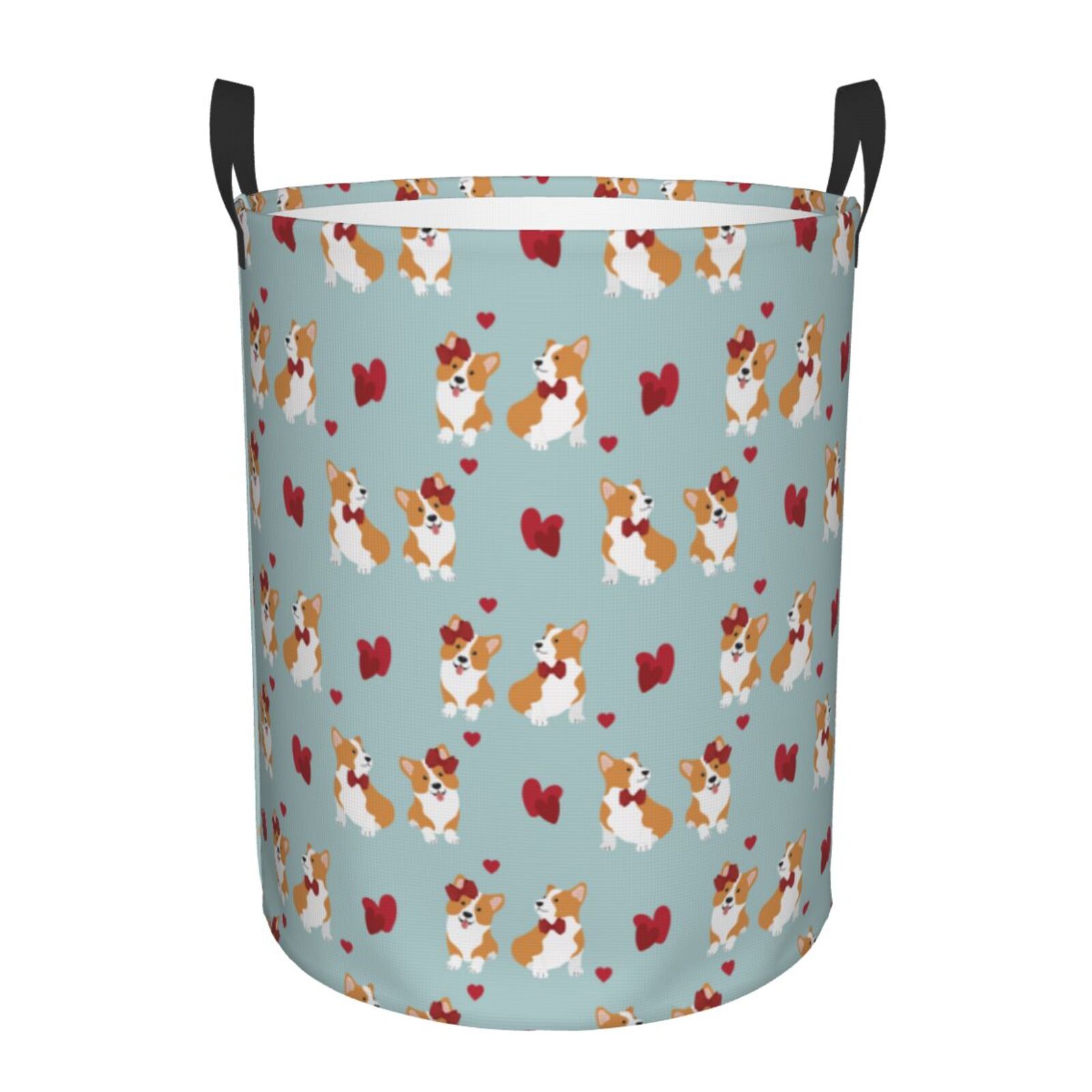 Laundry Basket, Cute Bow Tie Corgi Dog Love Waterproof Laundry Hamper ...
