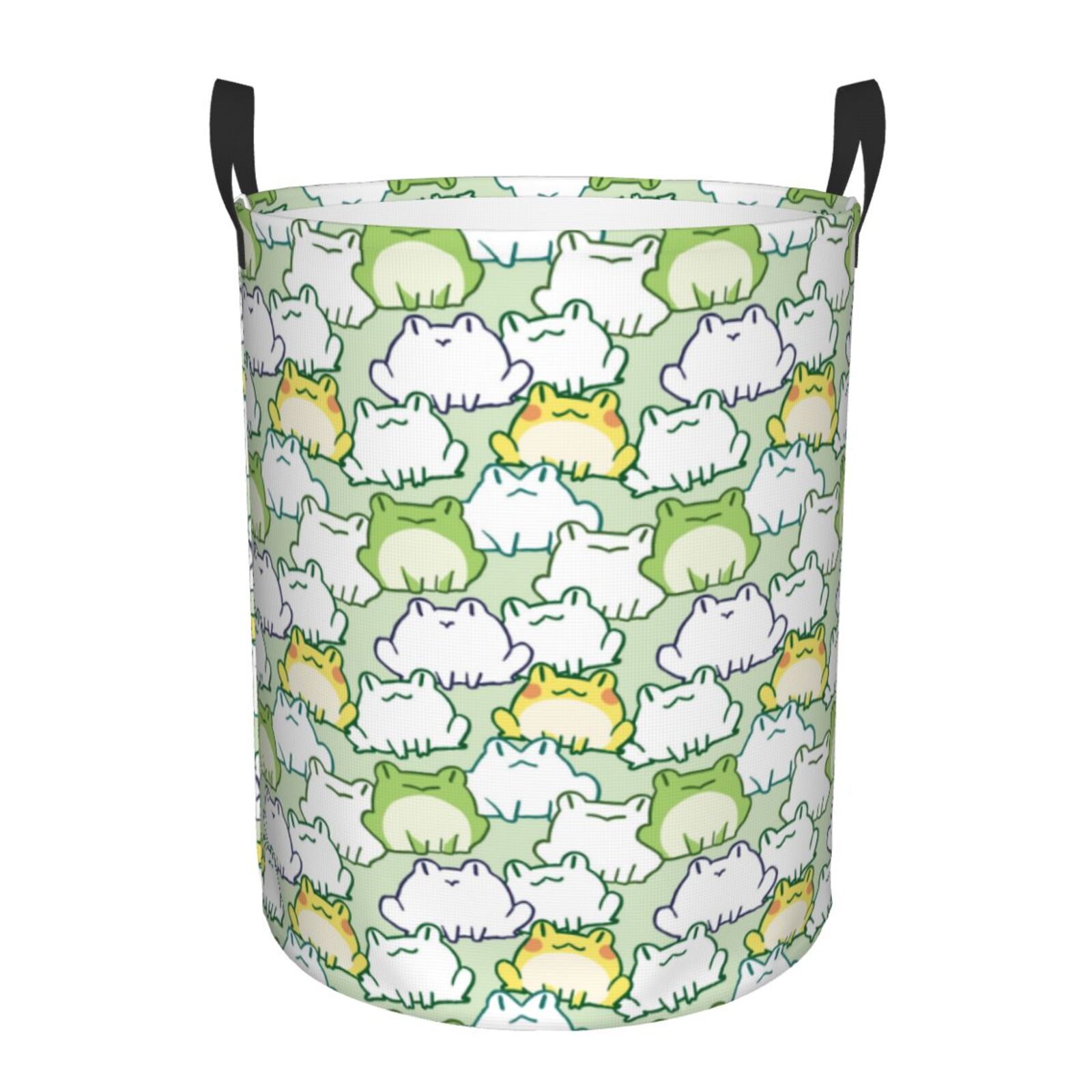 Laundry Basket, Cute Cartoon Frog Light Green Laundry Hamper Waterproof ...