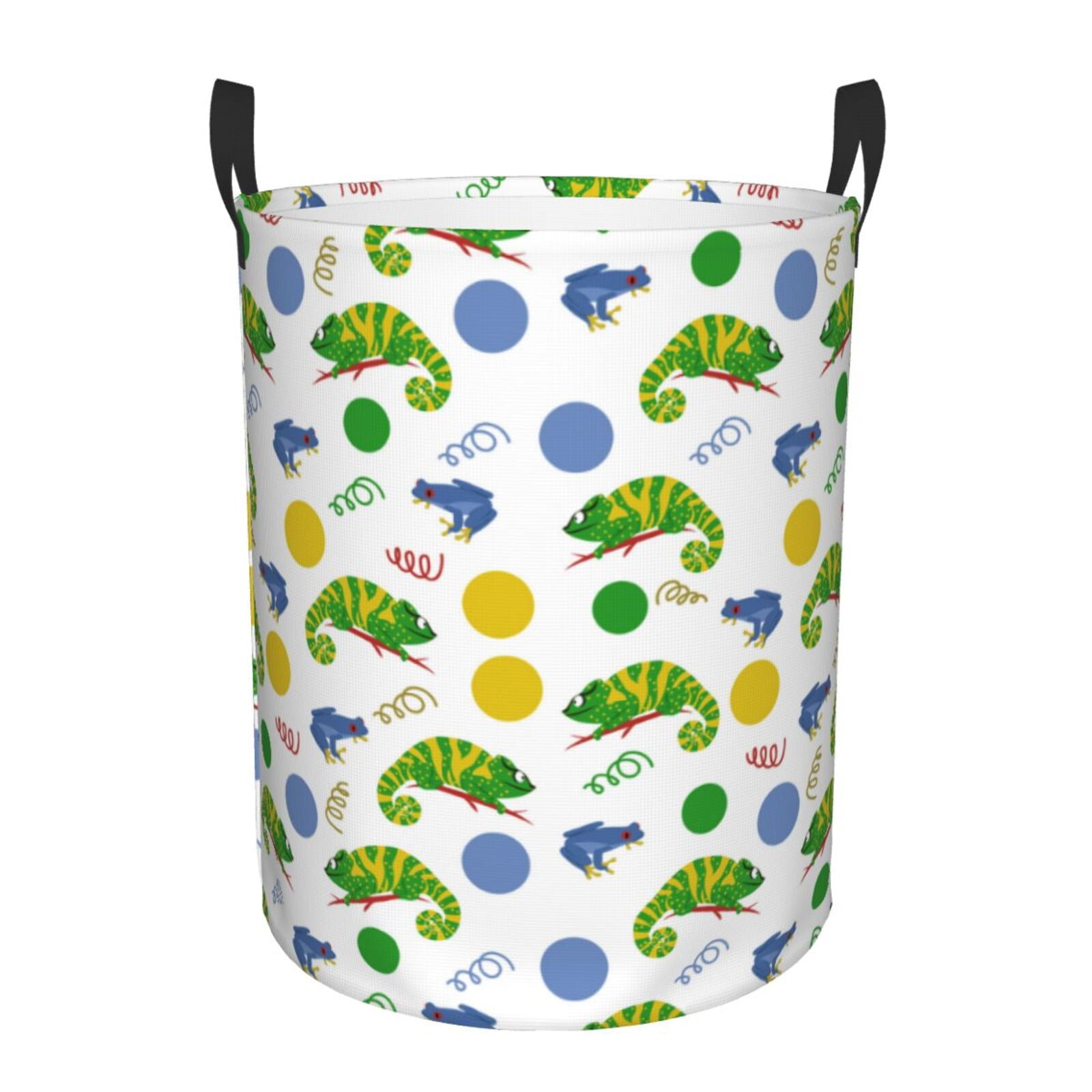 Laundry Basket, Cute Chameleon Lizard Frog Waterproof Laundry Hamper ...