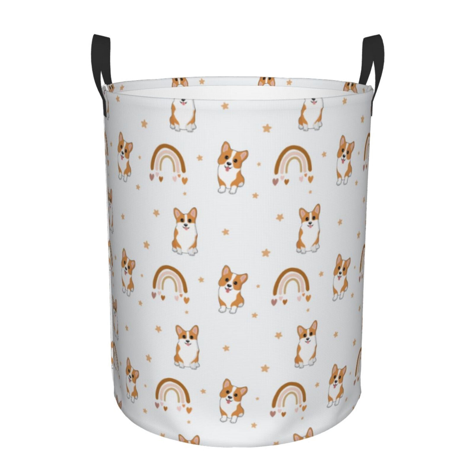 Laundry Basket, Cute Corgi Dog Funny White Waterproof Laundry Hamper ...