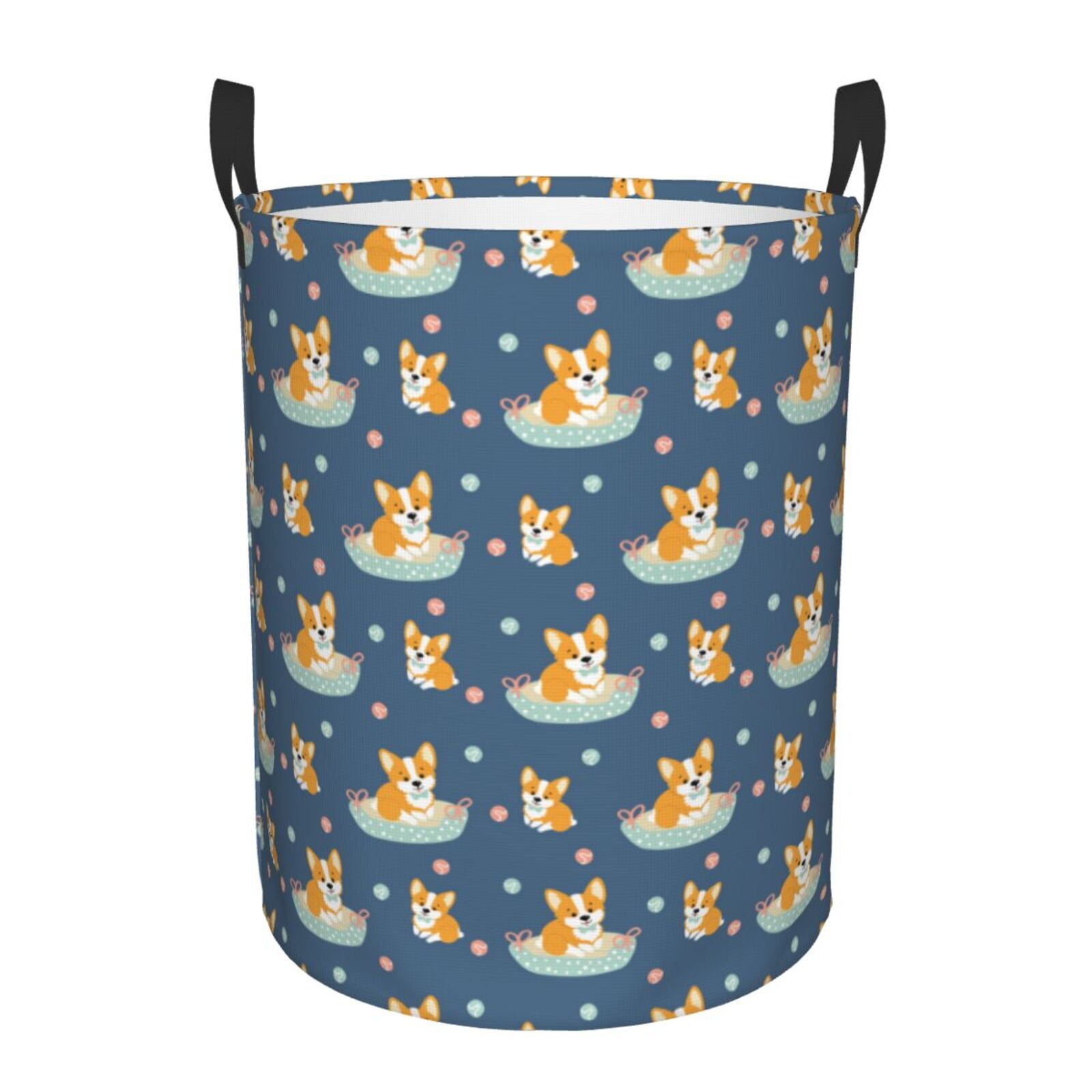 Laundry Basket, Cute Corgi Dog Softball Waterproof Laundry Hamper With ...