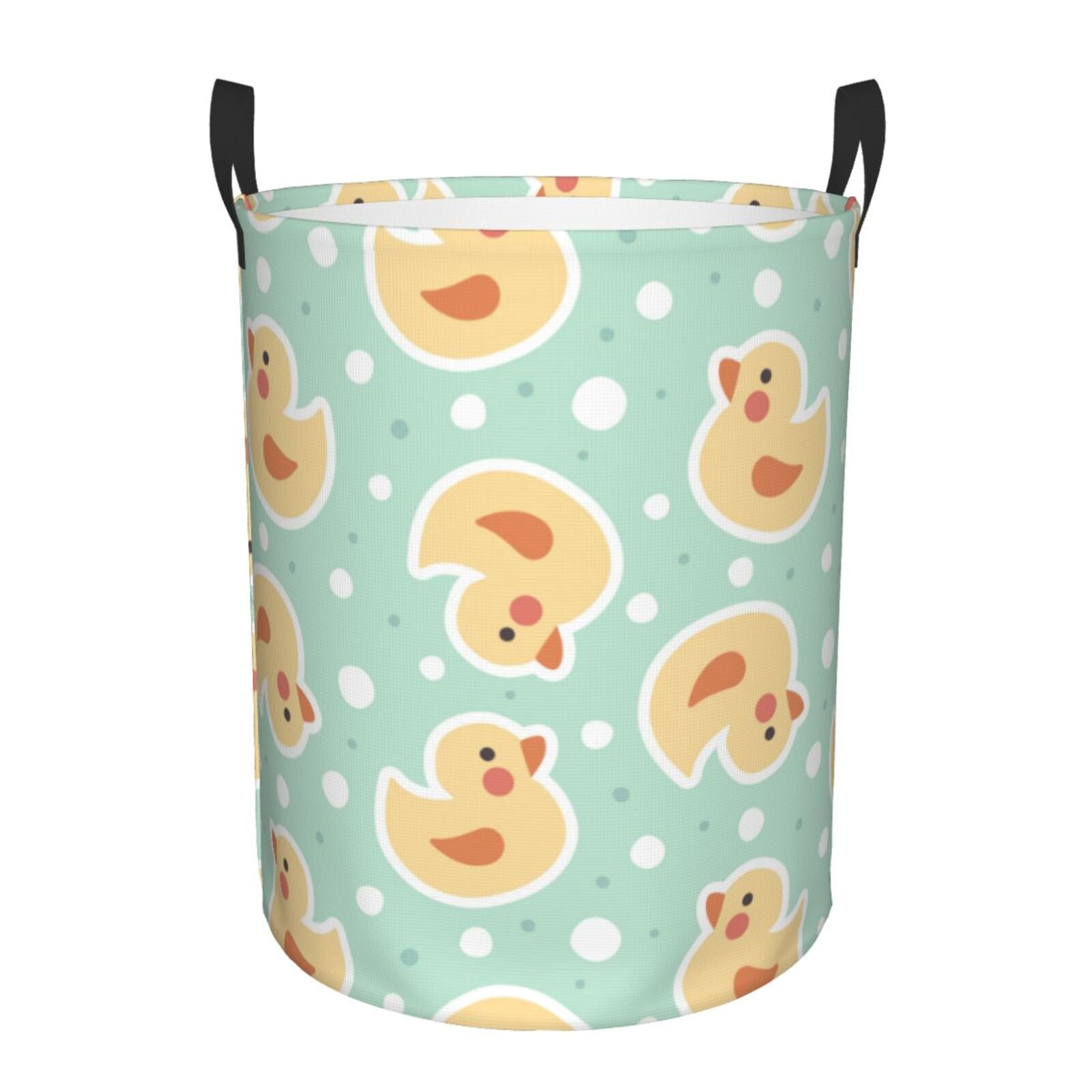 Laundry Basket, Cute Duck Waterproof Laundry Hamper with Padded Handles ...