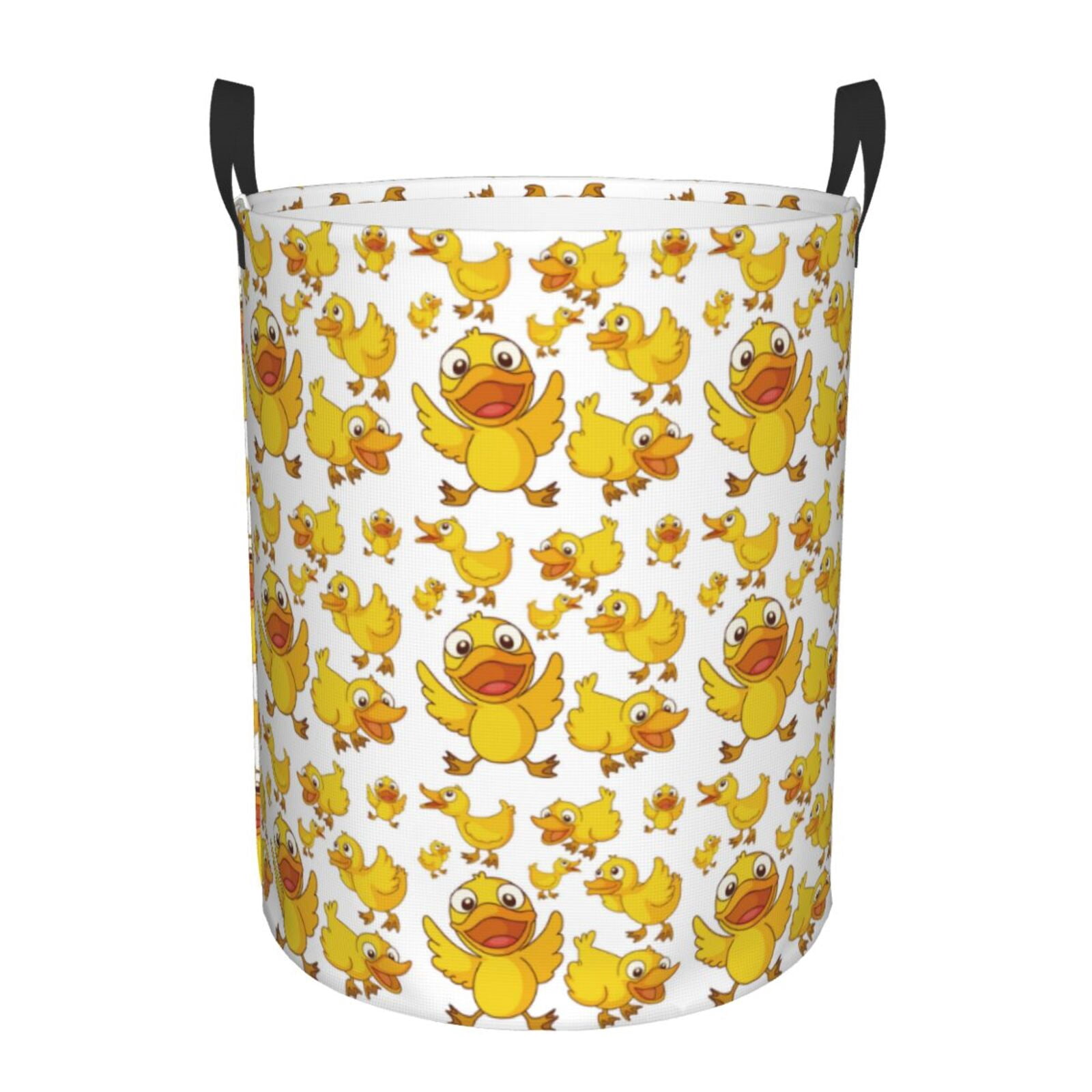 Laundry Basket, Cute Duck Yellow Waterproof Laundry Hamper With Handles ...