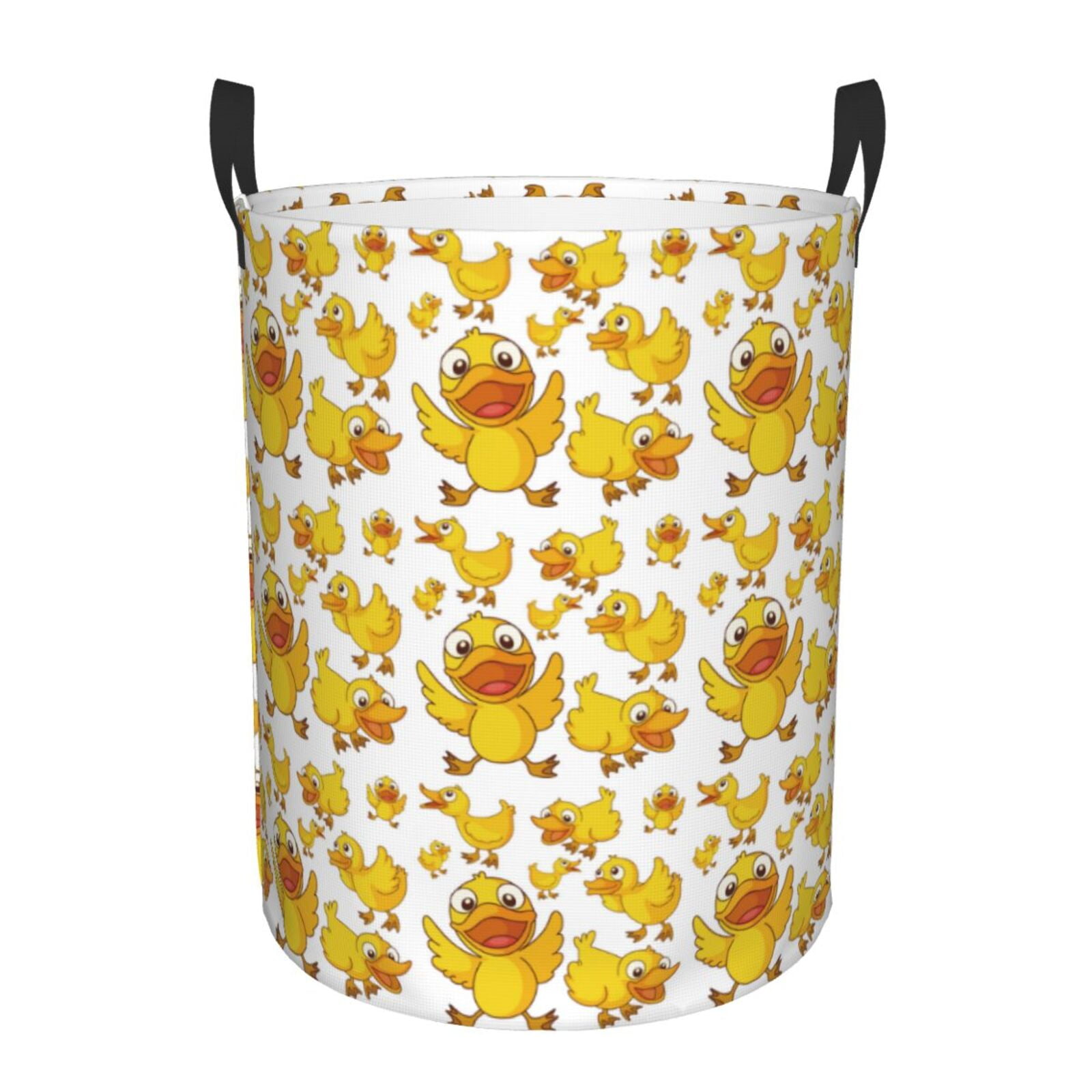 Laundry Basket, Cute Duck Yellow Waterproof Laundry Hamper With Padded ...