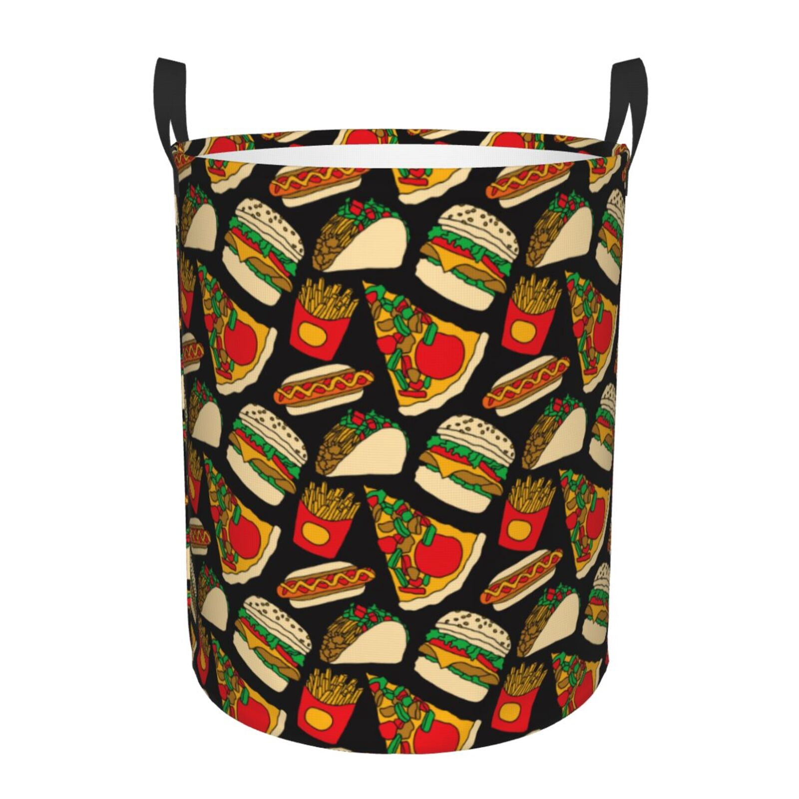 Laundry Basket, Cute Food French Fries Burger Waterproof Laundry Hamper ...