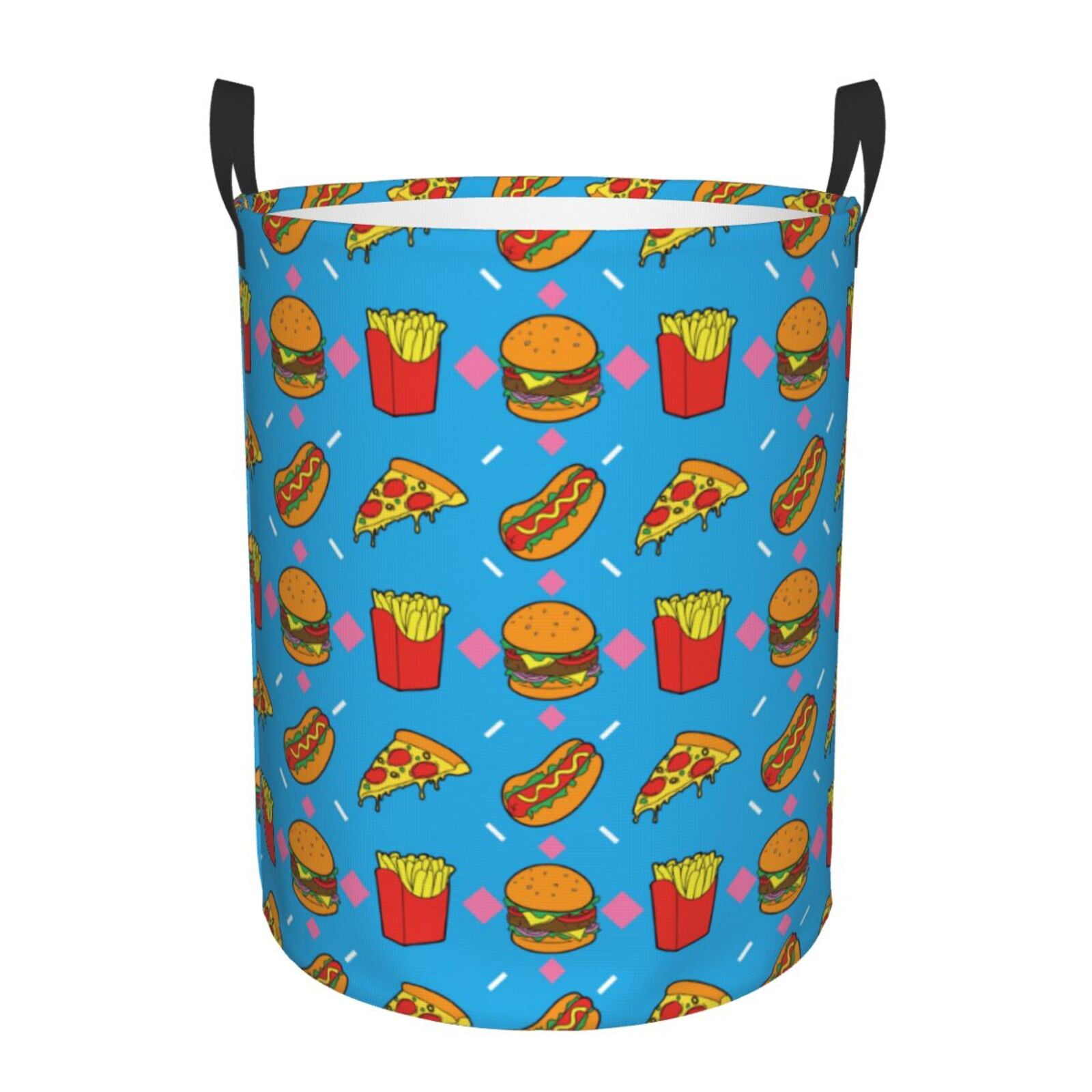 Laundry Basket, Cute Food Fries Burger Pizza Waterproof Laundry Hamper ...