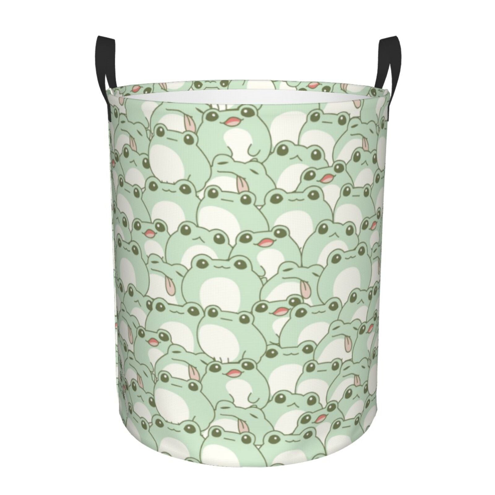 Laundry Basket, Cute Frog funny Waterproof Laundry Hamper with Padded ...