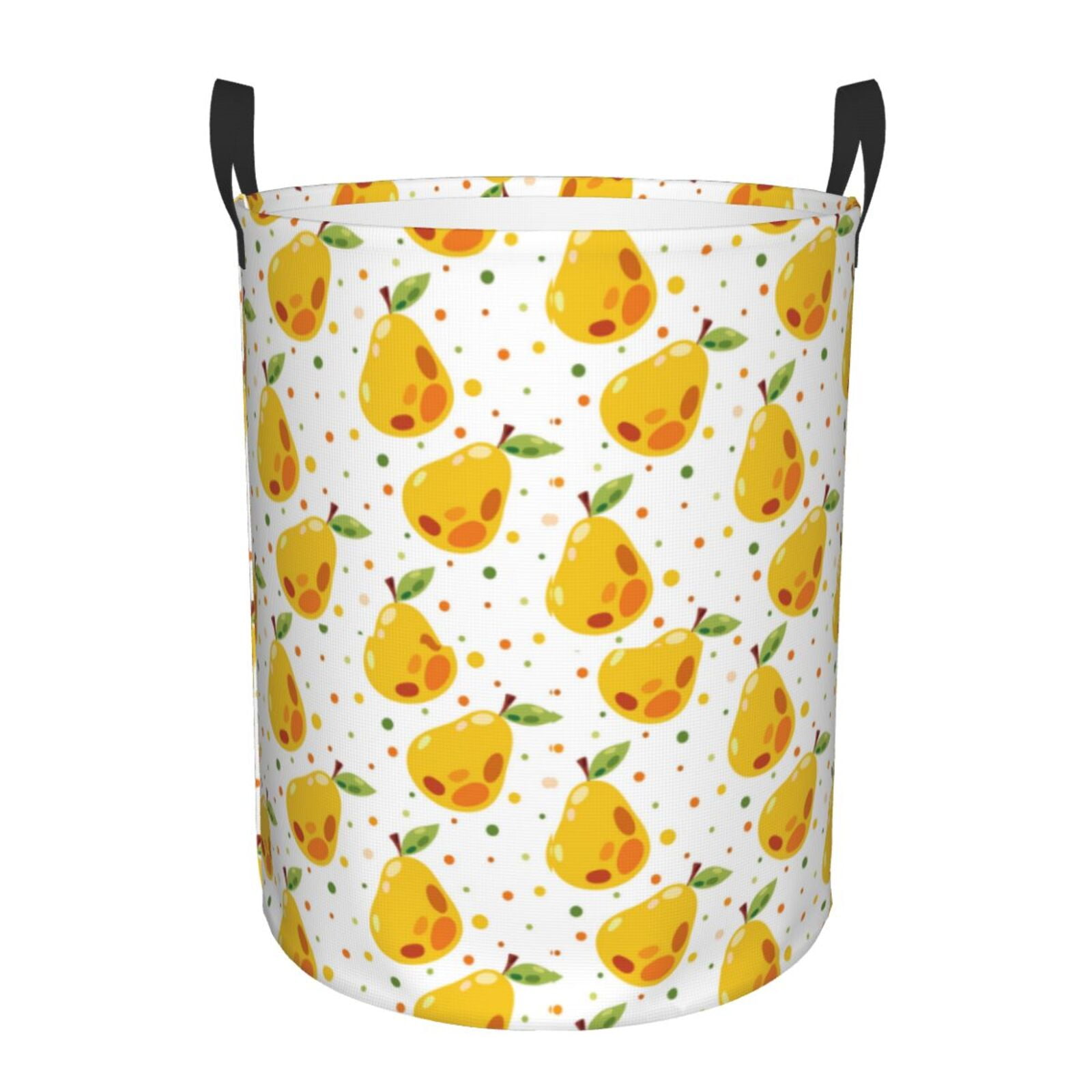 Laundry Basket, Cute Golden Yellow Pear Waterproof Laundry Hamper With ...