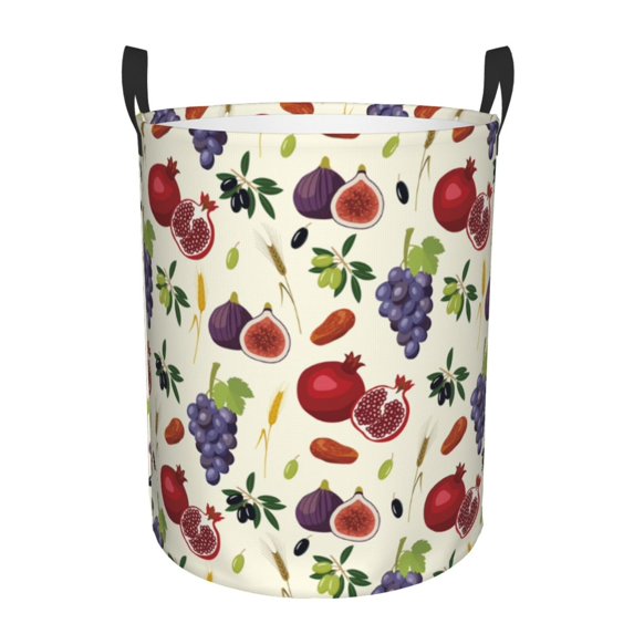 Laundry Basket, Cute Grape Pomegranate Waterproof Laundry Hamper With ...