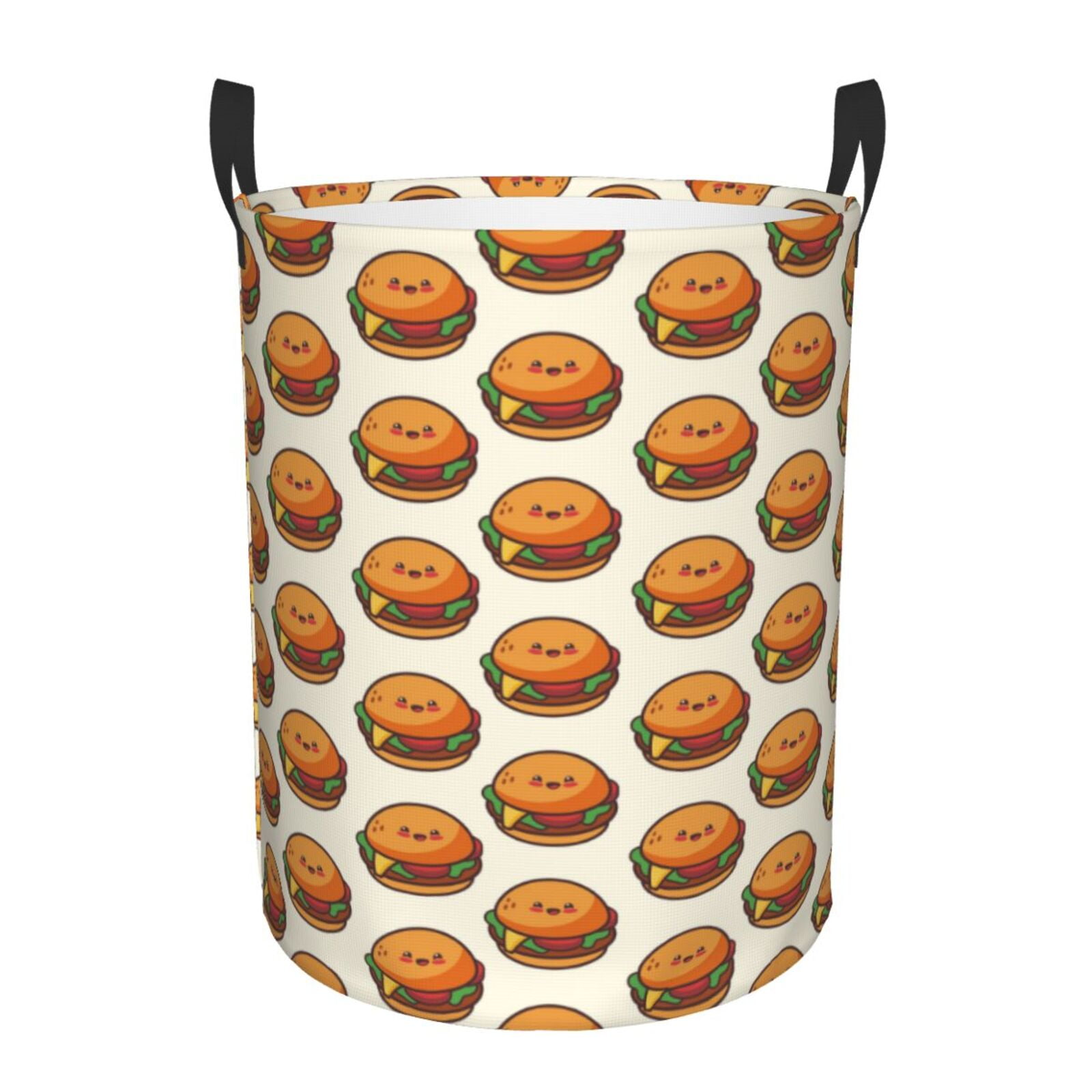 Laundry Basket, Cute Hamburger Expression Waterproof Laundry Hamper ...