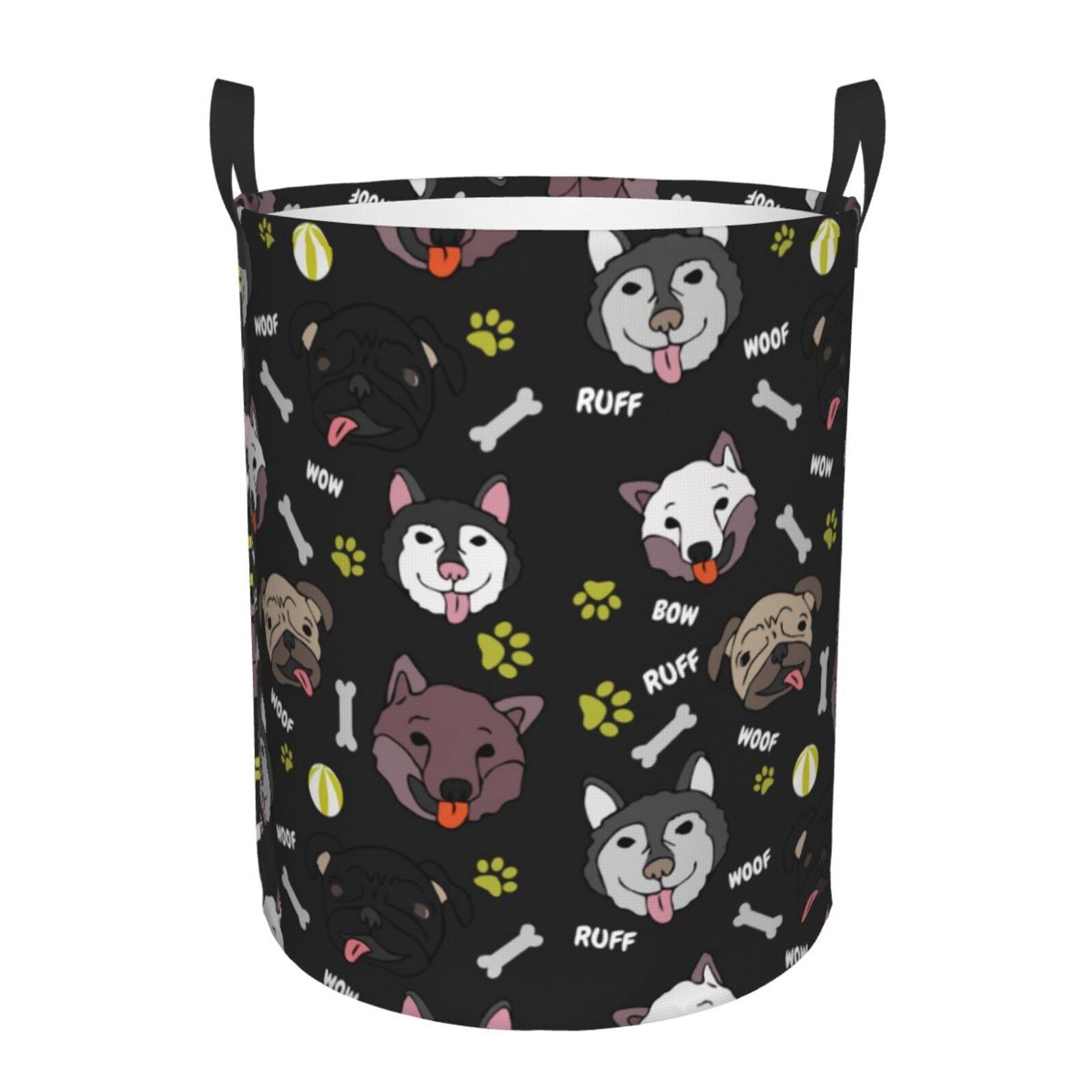 Laundry Basket, Cute Husky French Bulldog Funny Waterproof Laundry ...