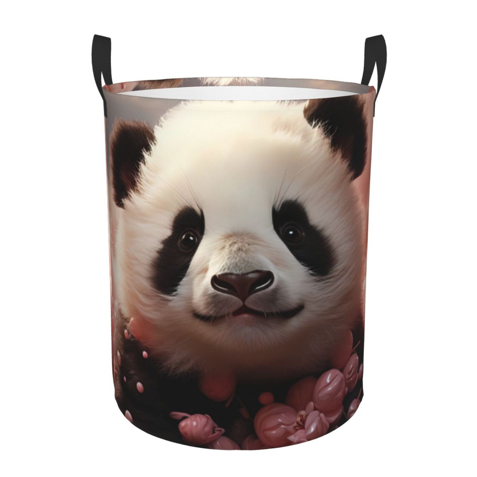 Laundry Basket, Cute Pink Cloud Panda Waterproof Laundry Hamper With ...