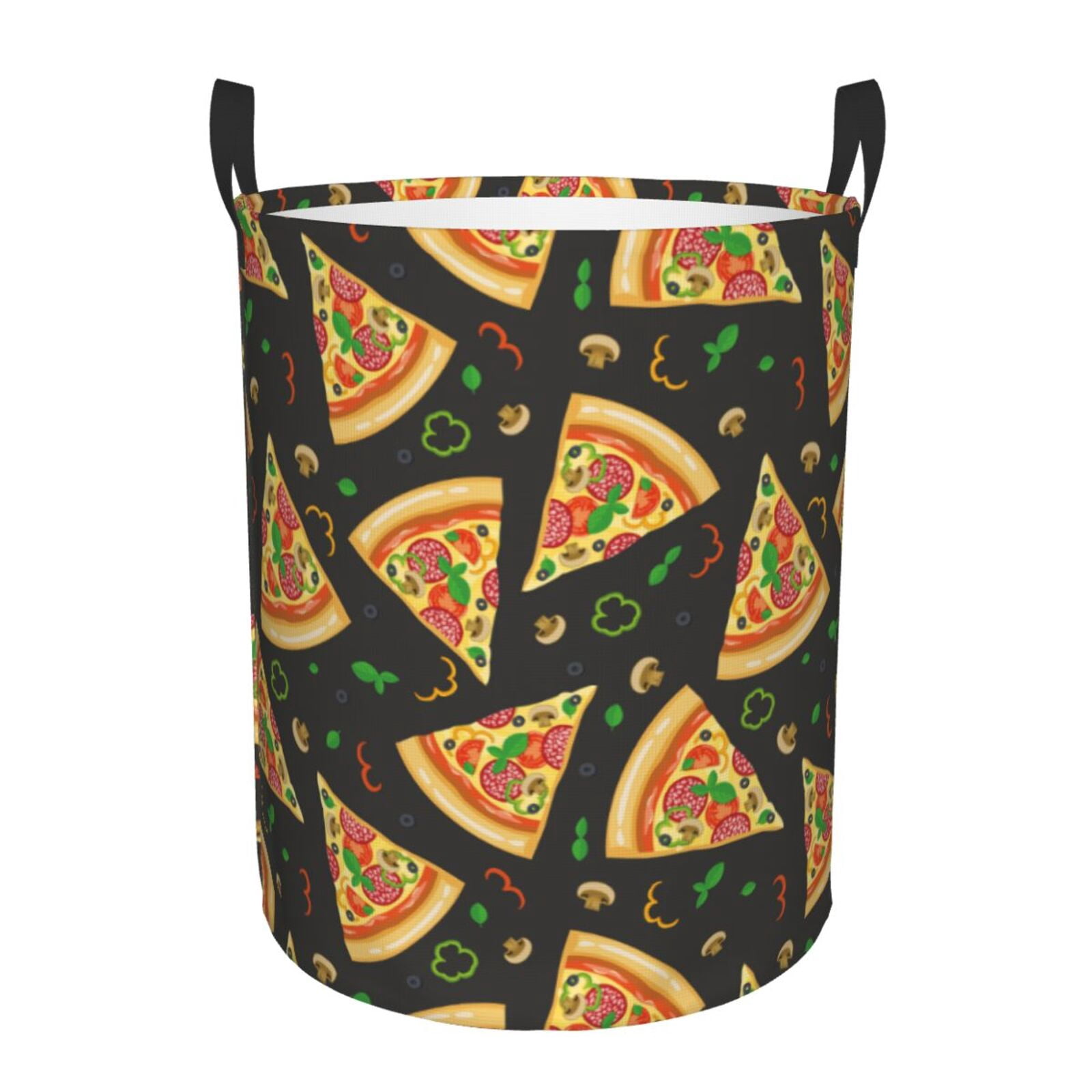 Laundry Basket, Cute Pizza Mushroom Pepper Waterproof Laundry Hamper ...