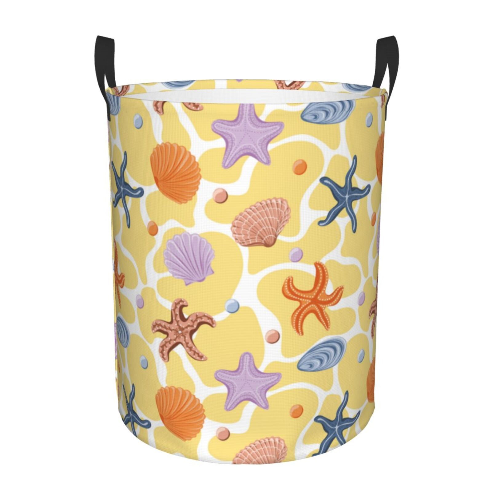 Laundry Basket, Cute Sea Shells Starfish Waterproof Laundry Hamper With ...