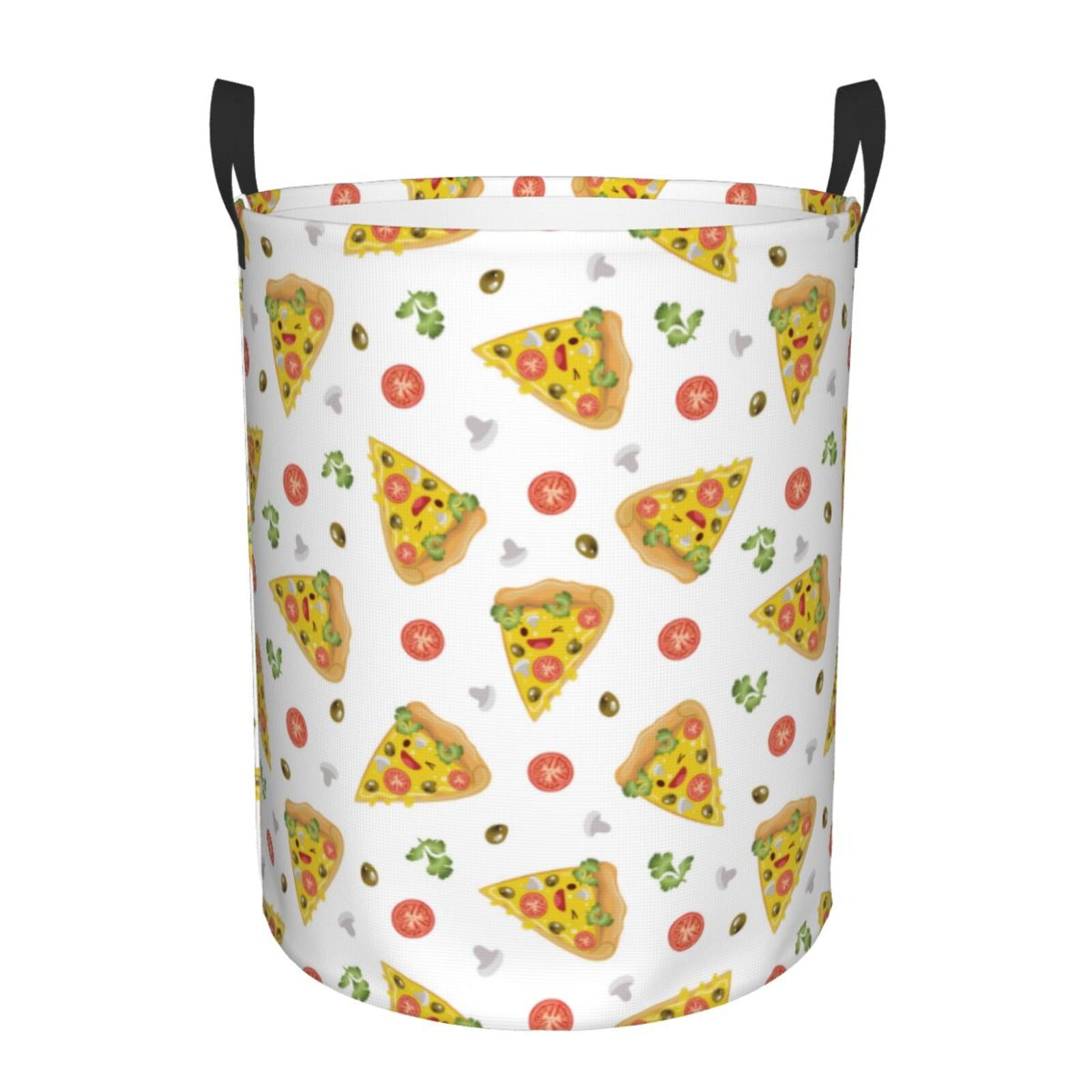 Laundry Basket, Cute Tomato Pizza Waterproof Laundry Hamper With Padded ...