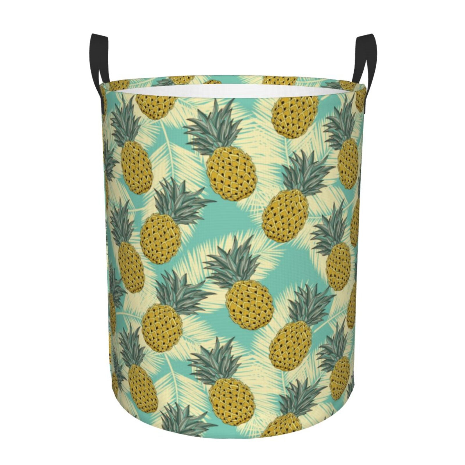 Laundry Basket, Cute Vintage Pineapple Waterproof Laundry Hamper With ...