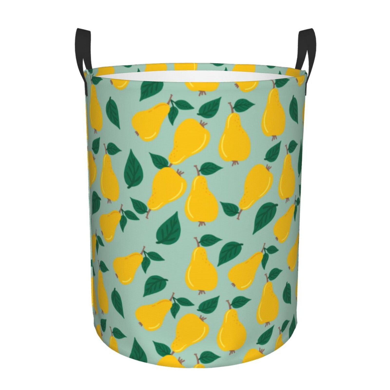 Laundry Basket, Cute Yellow Pear Waterproof Laundry Hamper With Padded ...