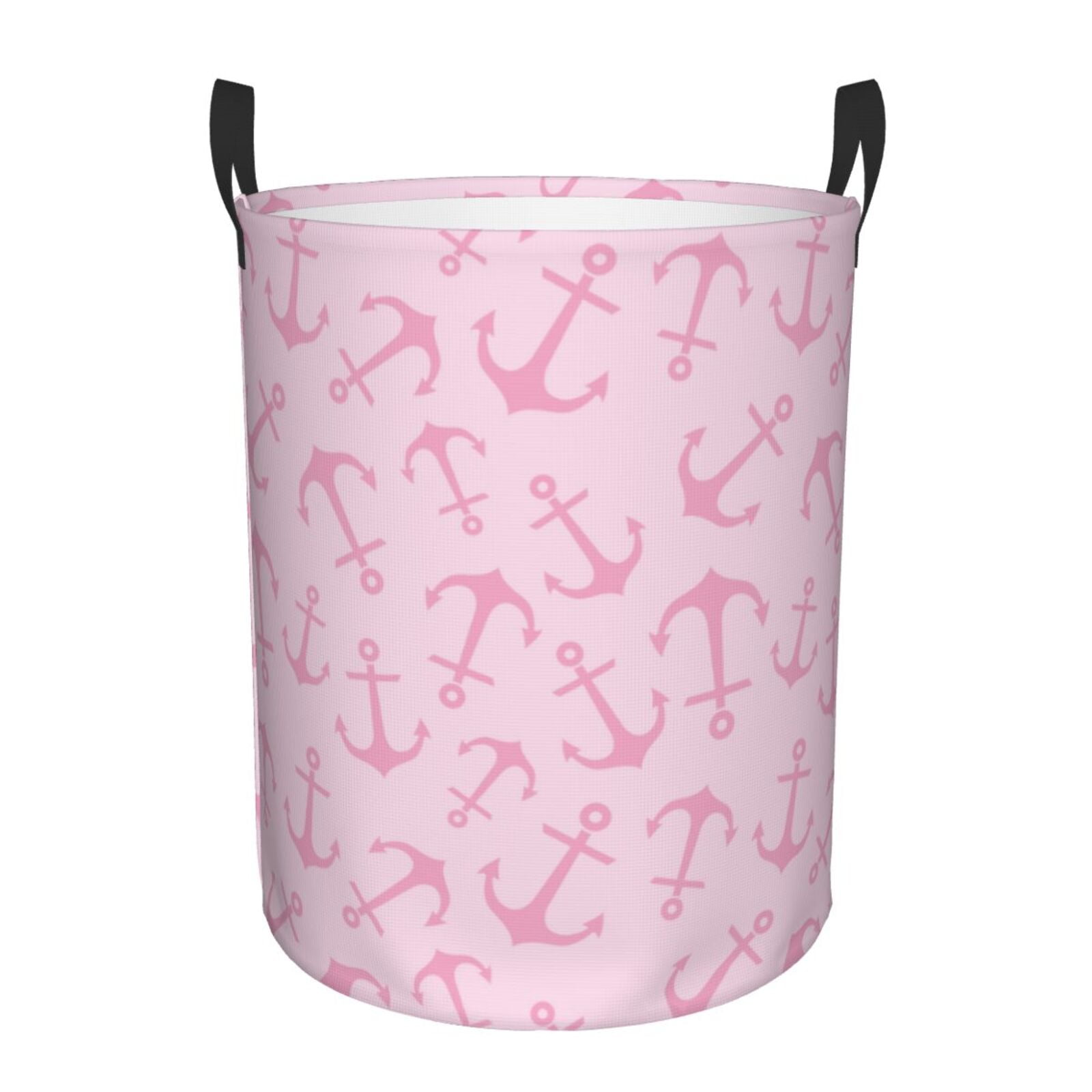 Laundry Basket, Cute pink anchor Laundry Hamper Waterproof Laundry Bag ...