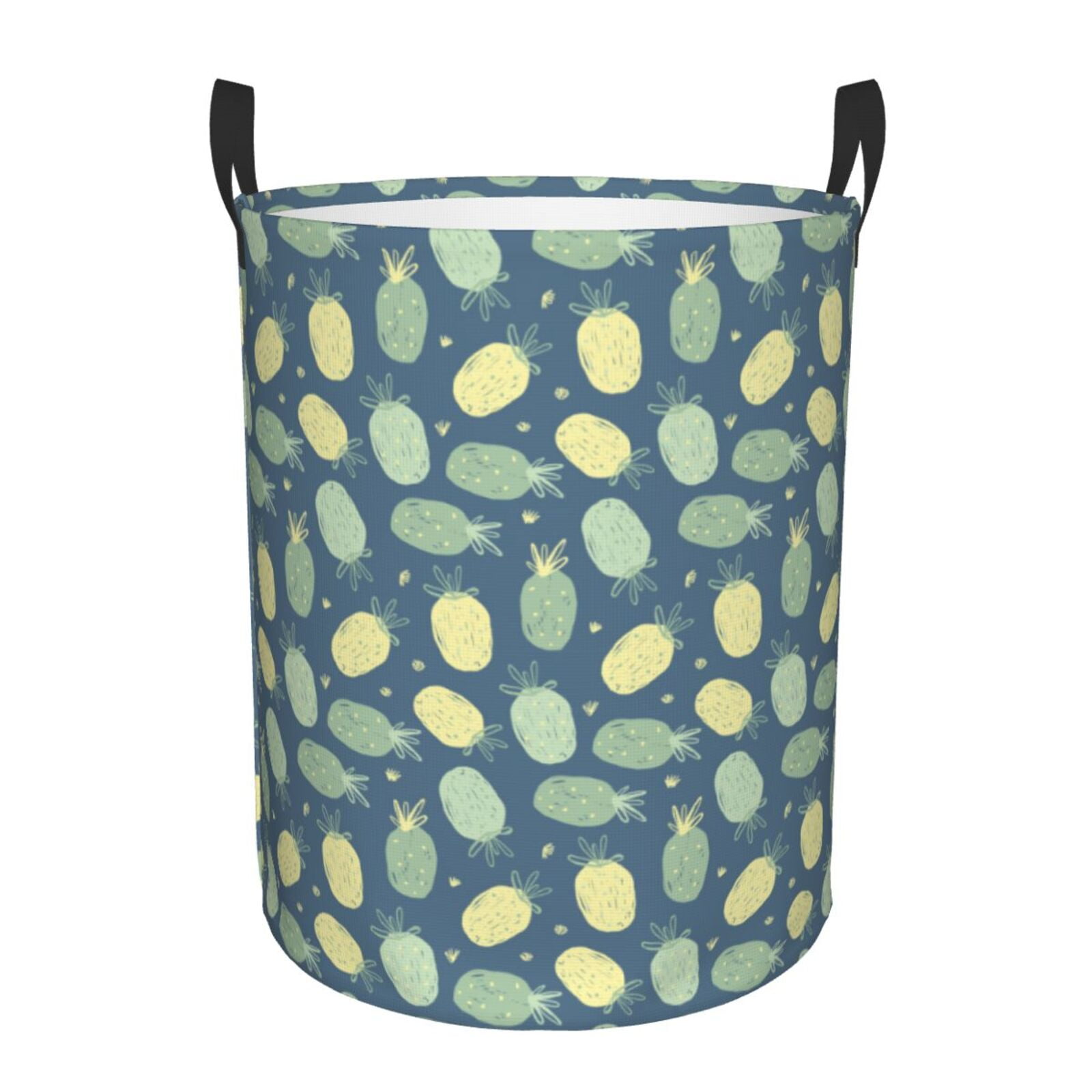 Laundry Basket, Dark Colored Pineapple Waterproof Laundry Hamper With ...