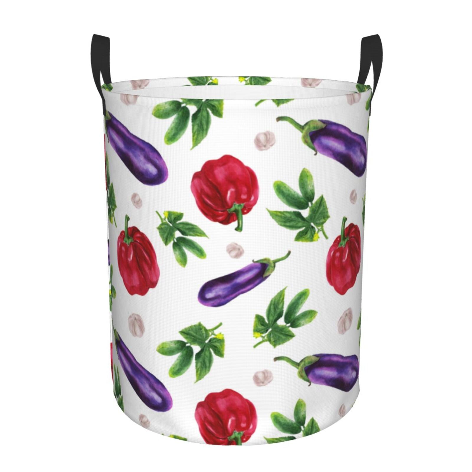 Laundry Basket, Eggplant Chili Pepper Waterproof Laundry Hamper With ...