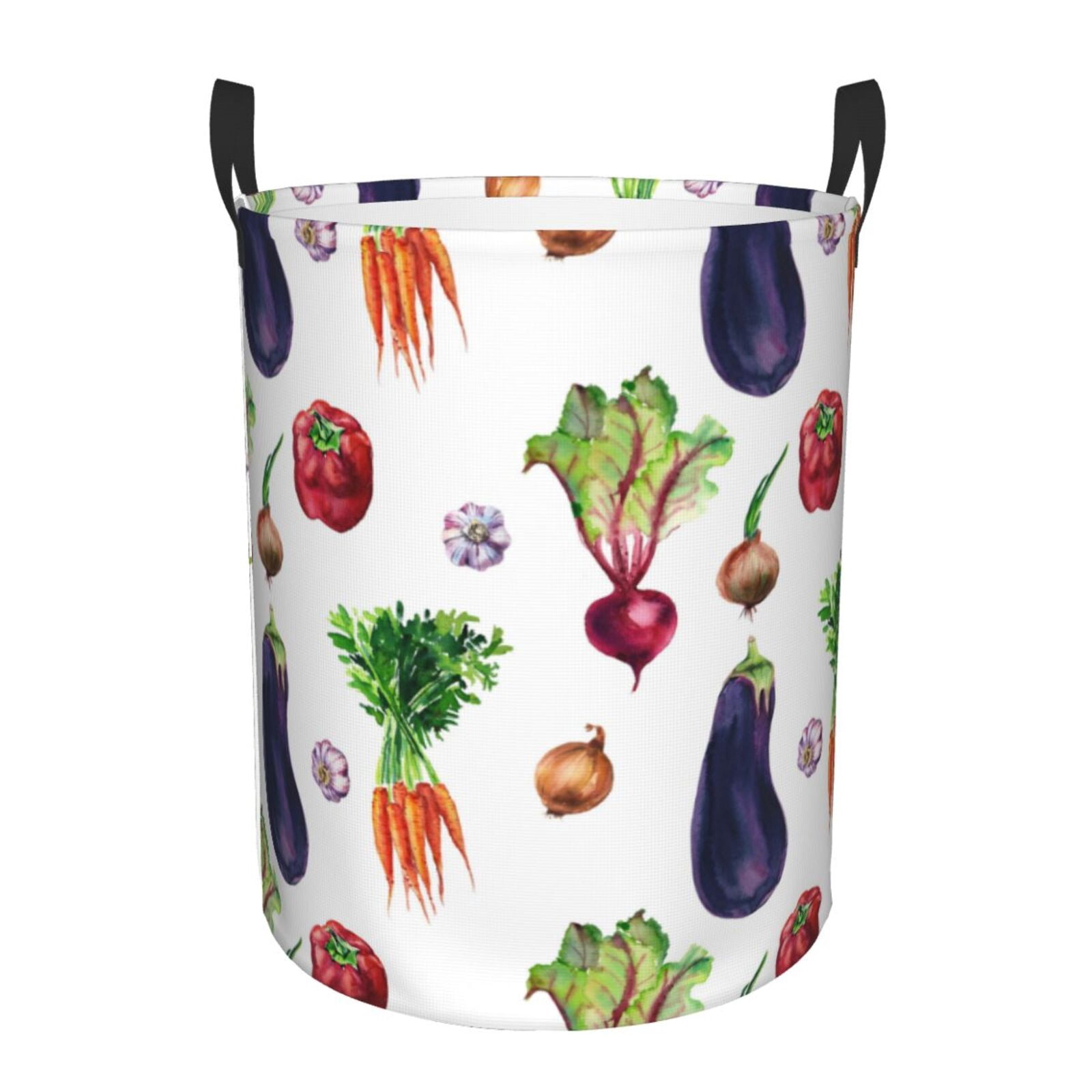 Laundry Basket, Eggplant Onion Garlic Waterproof Laundry Hamper With ...