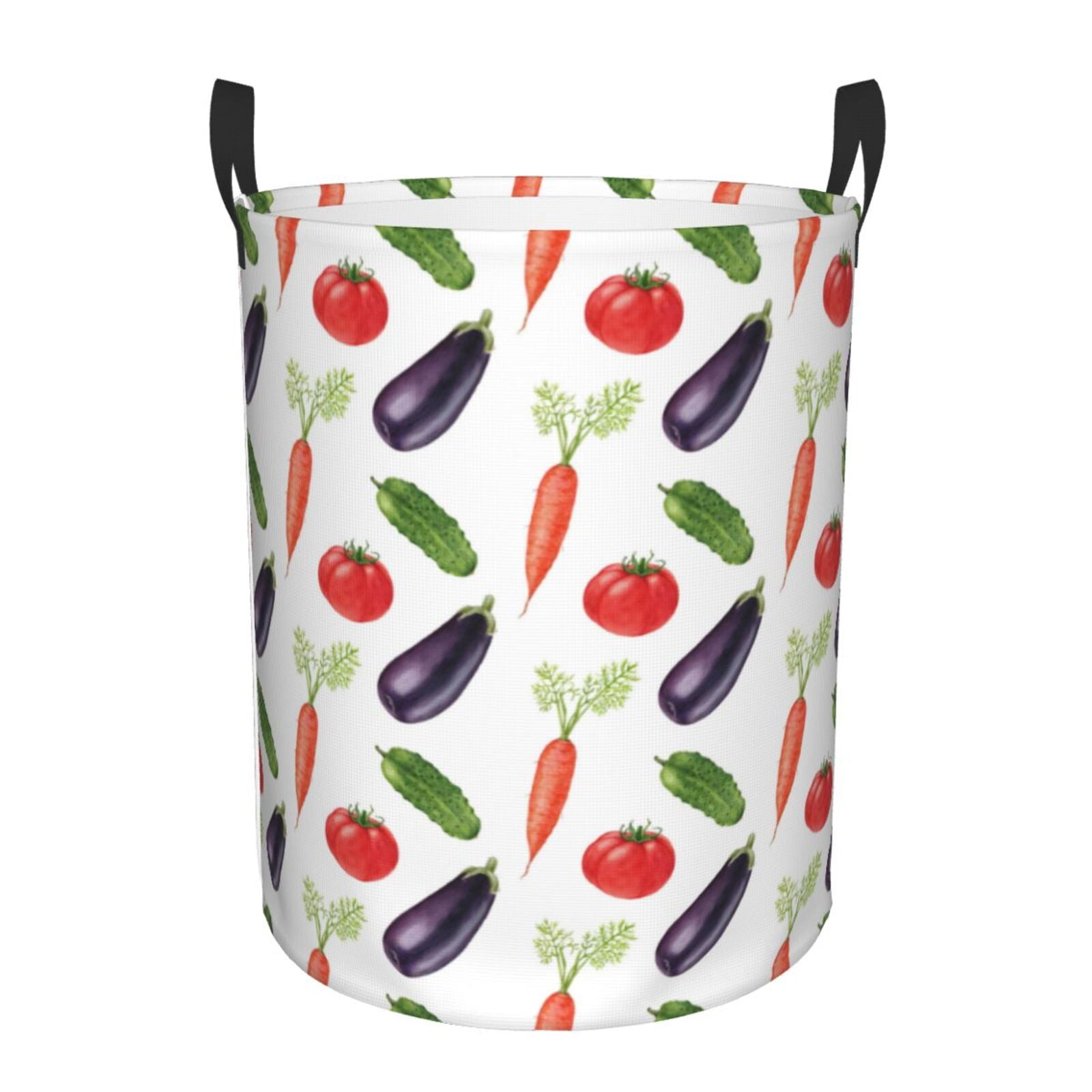 Laundry Basket, Eggplant Tomato Carrot Waterproof Laundry Hamper With ...
